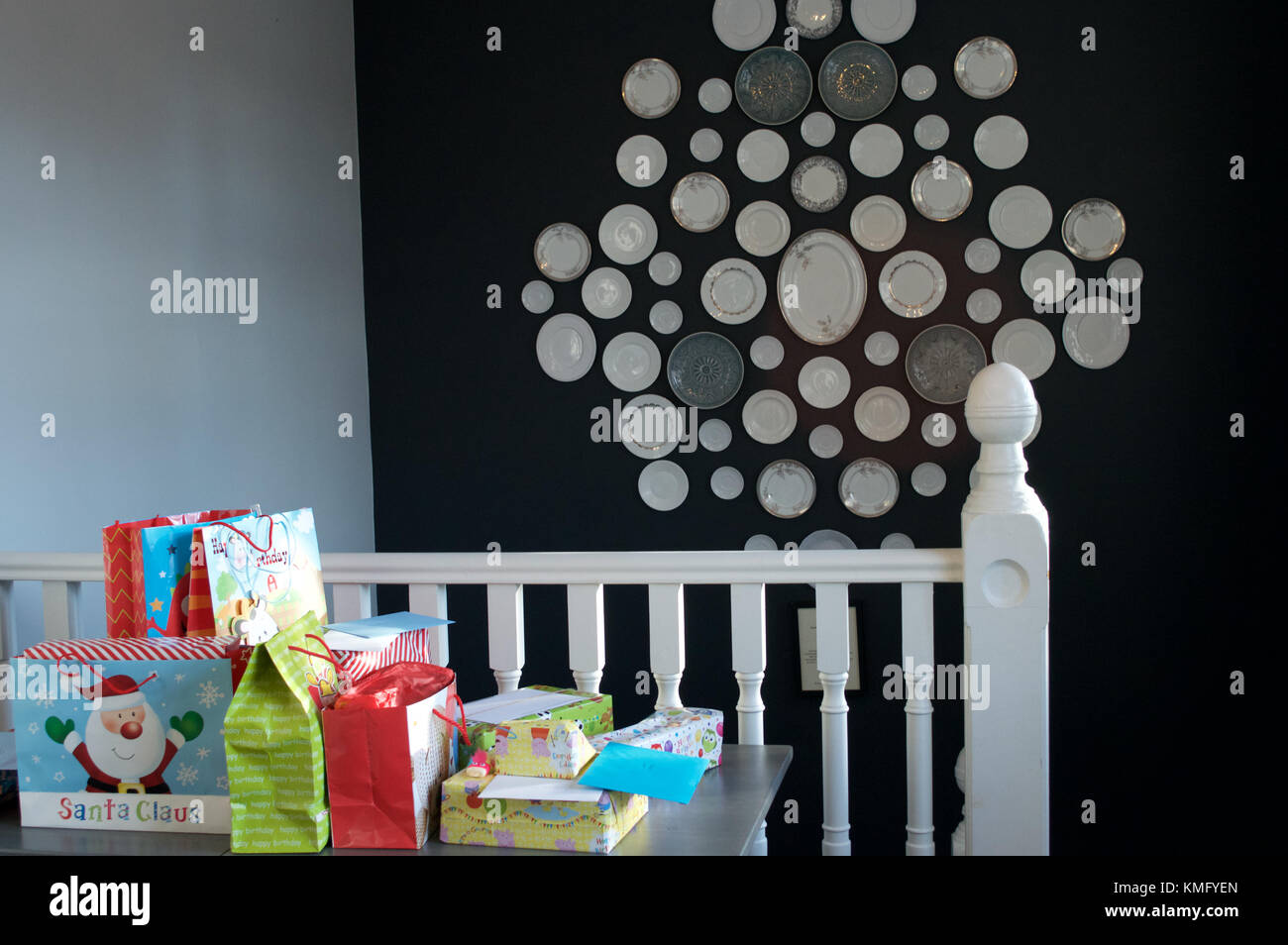 Presents on a table Stock Photo - Alamy
