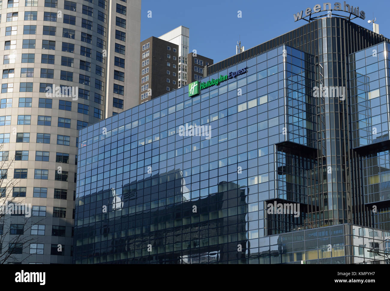 Holiday Inn Express building Rotterdam in winter Stock Photo - Alamy