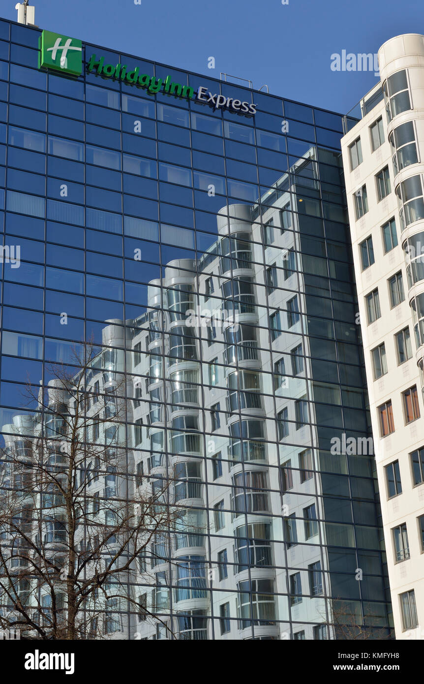 Holiday Inn Express building Rotterdam in winter Stock Photo - Alamy