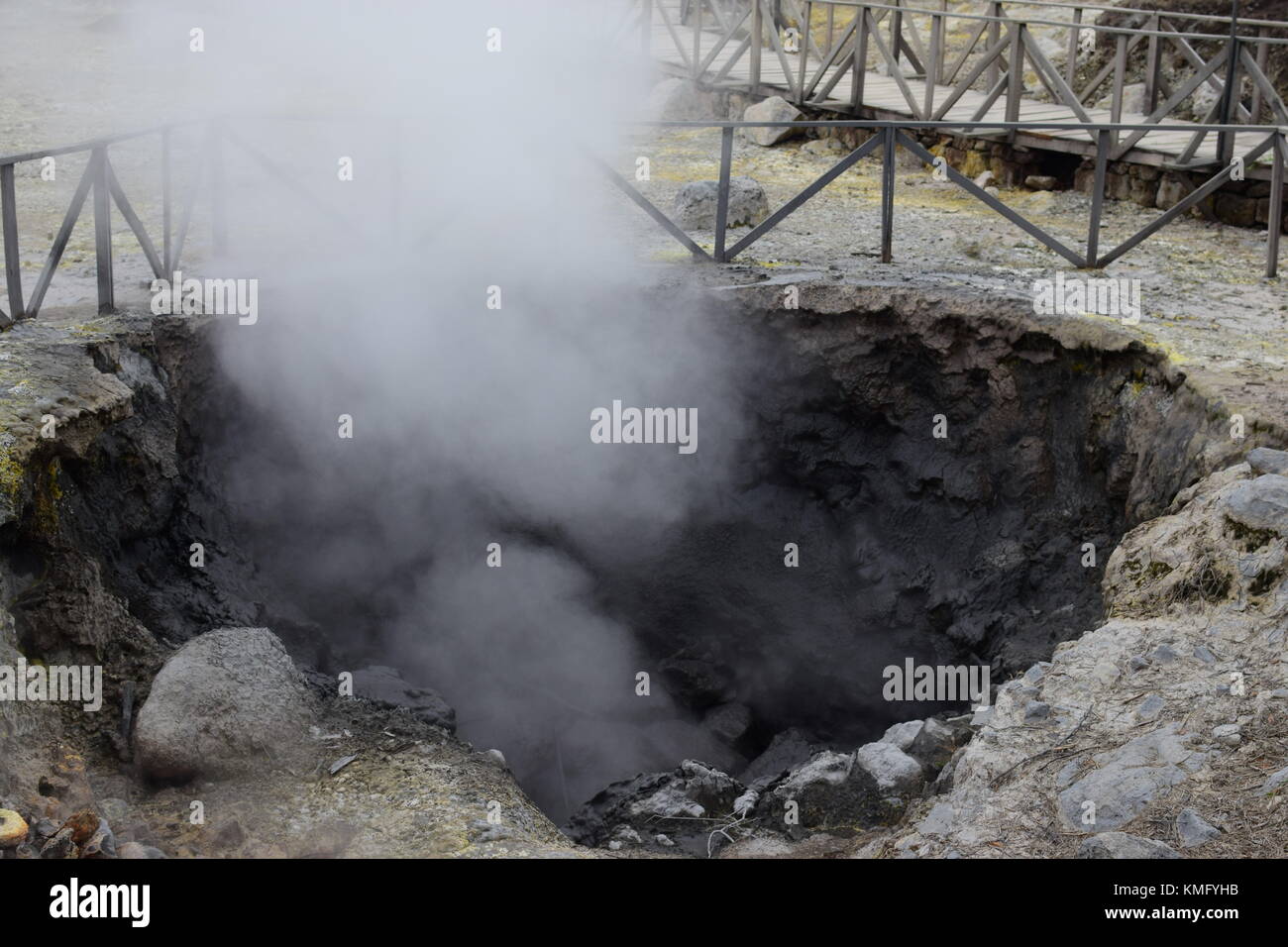 Fumarolas da Lagoa das Furnas, Sao Miguel, Azores, Acores. Geysers ...