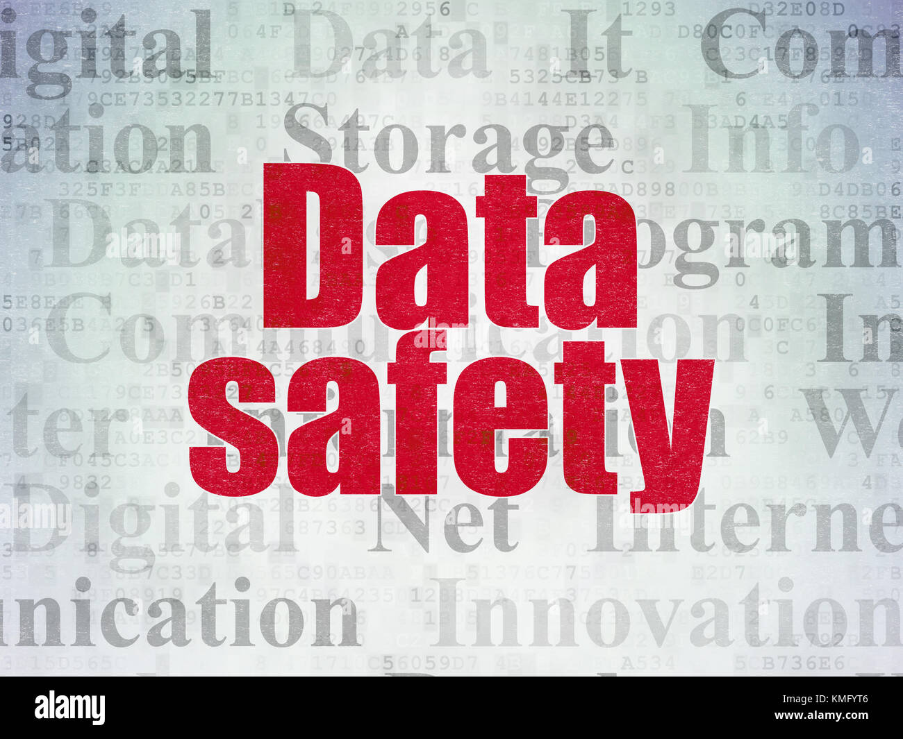 Data concept: Data Safety on Digital Data Paper background Stock Photo ...