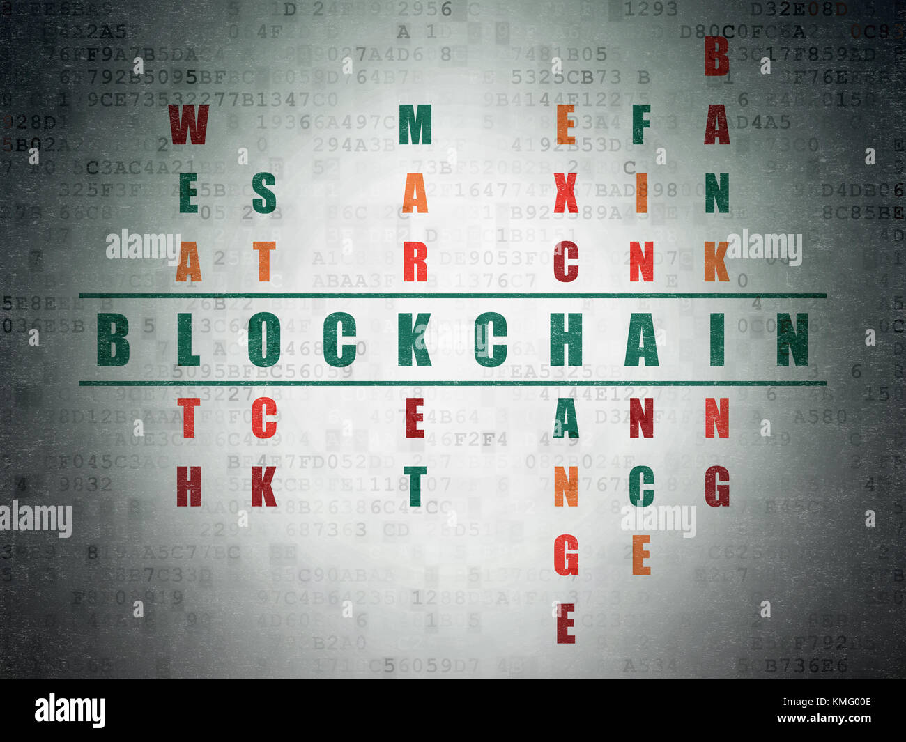 Money concept: Blockchain in Crossword Puzzle Stock Photo - Alamy