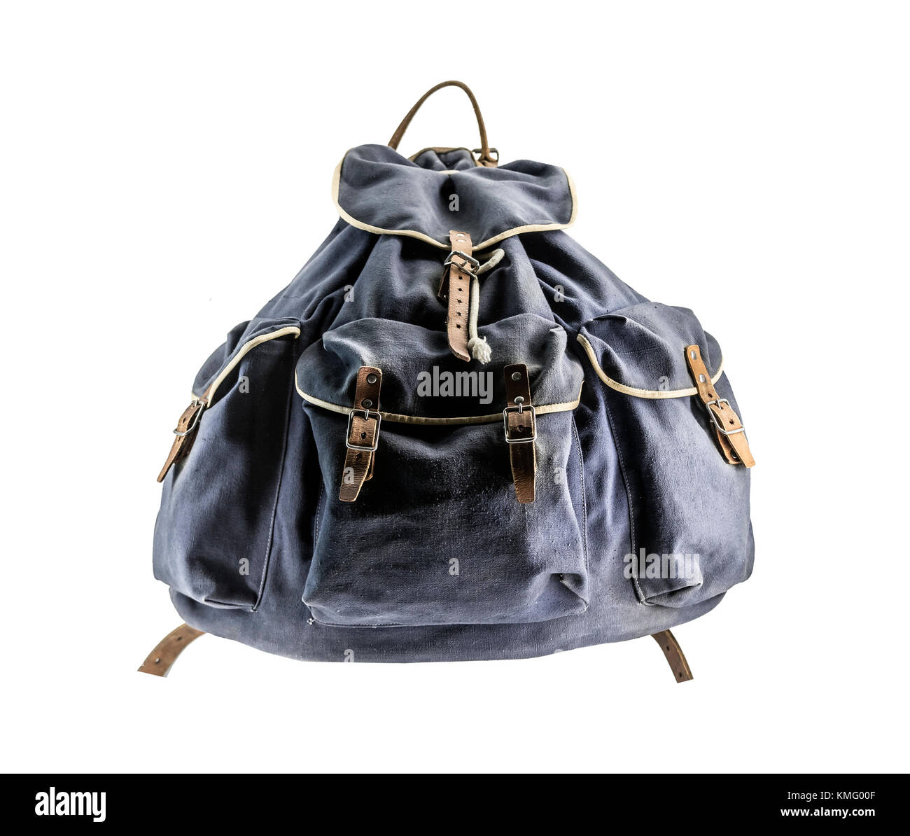 Old backpack isolated on white background Stock Photo - Alamy