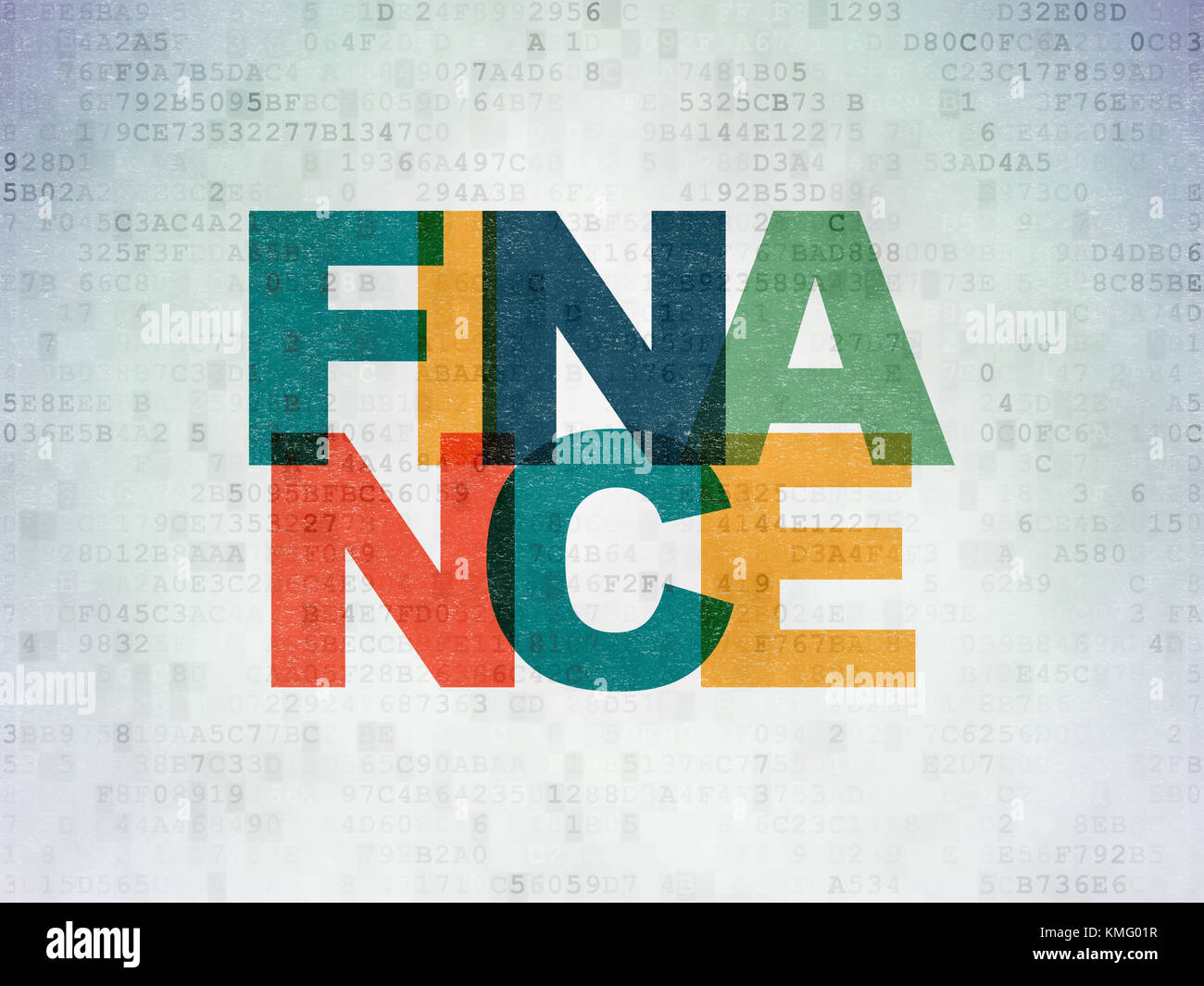 Banking concept: Finance on Digital Data Paper background Stock Photo ...