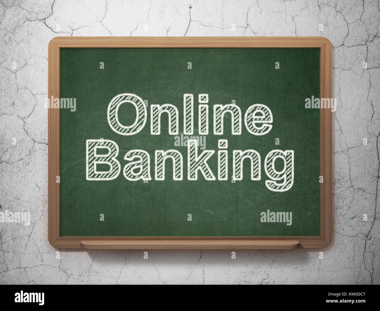 Finance concept: Online Banking on chalkboard background Stock Photo ...