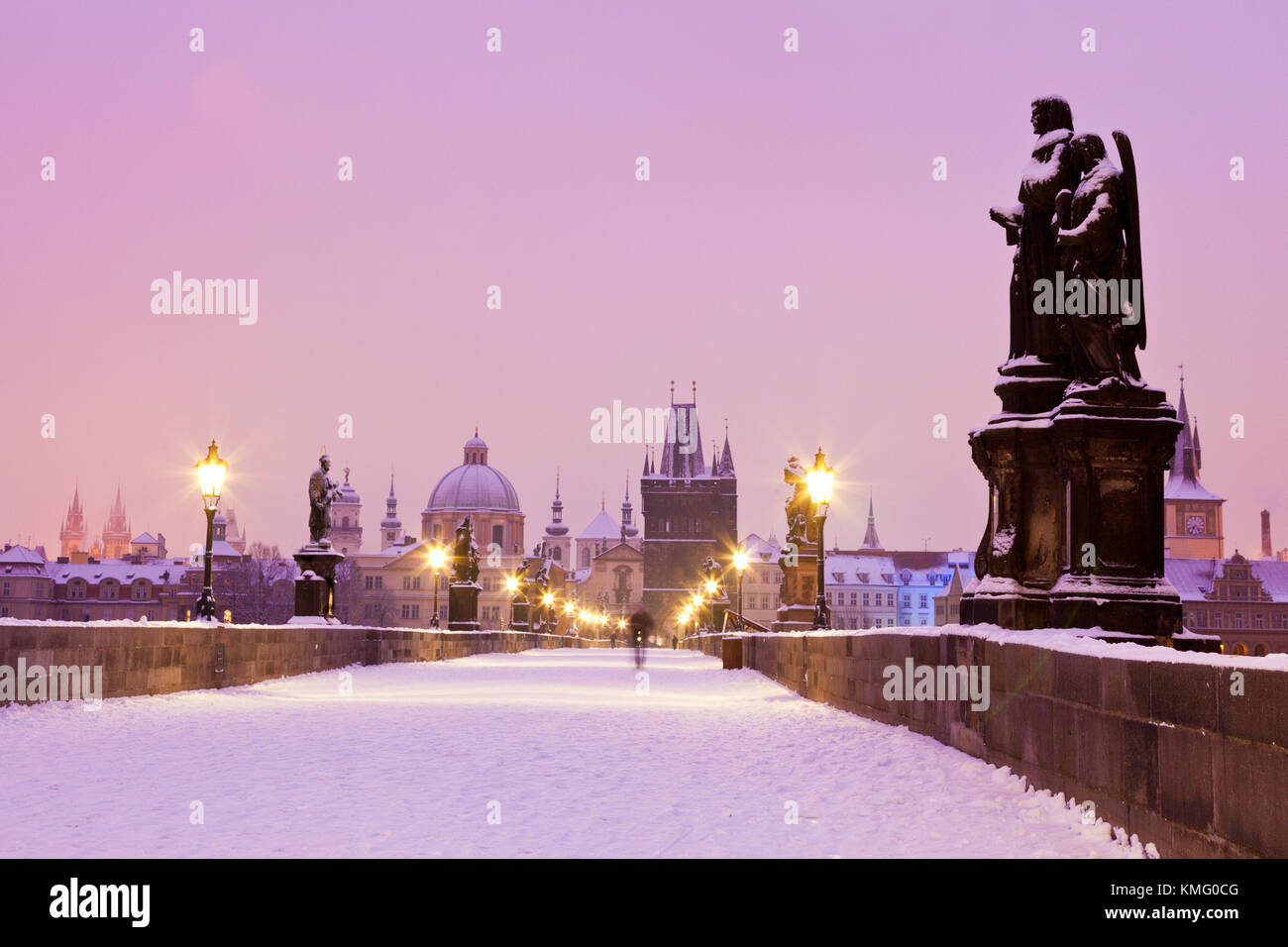 medieval gothic Charles bridge founded by Charles IV., Old town (UNESCO ...