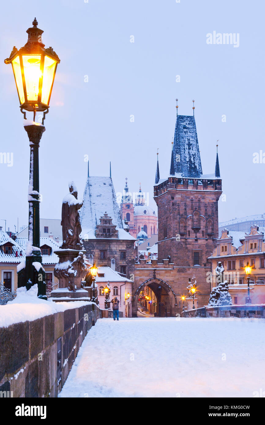 medieval gothic Charles bridge founded by Charles IV., Old town (UNESCO ...