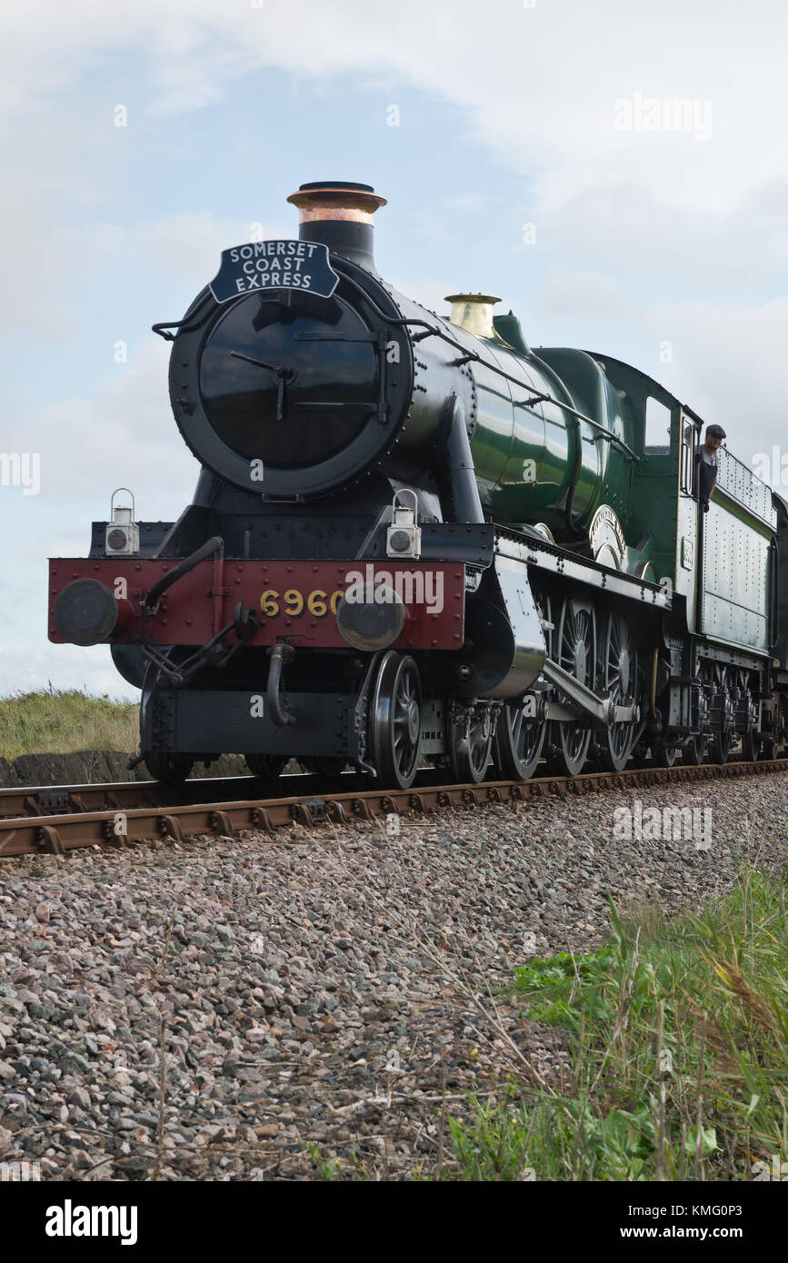 Modified Hall Class 6960 Raveningham Hall pulling the Somerset Coast ...