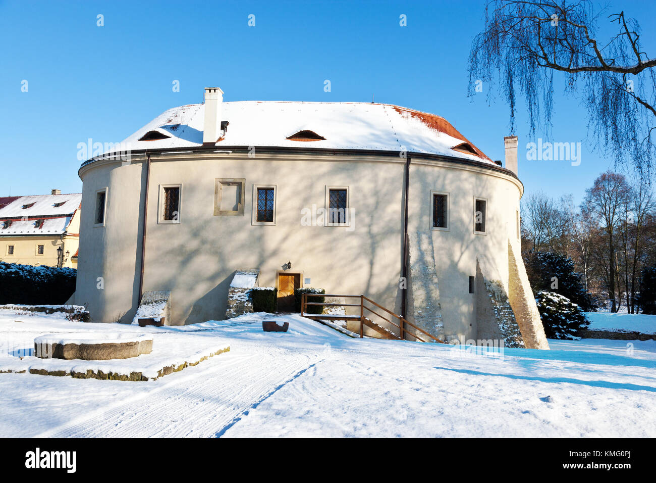 former water castle, town Roztoky near Prague, Central Bohemian region ...