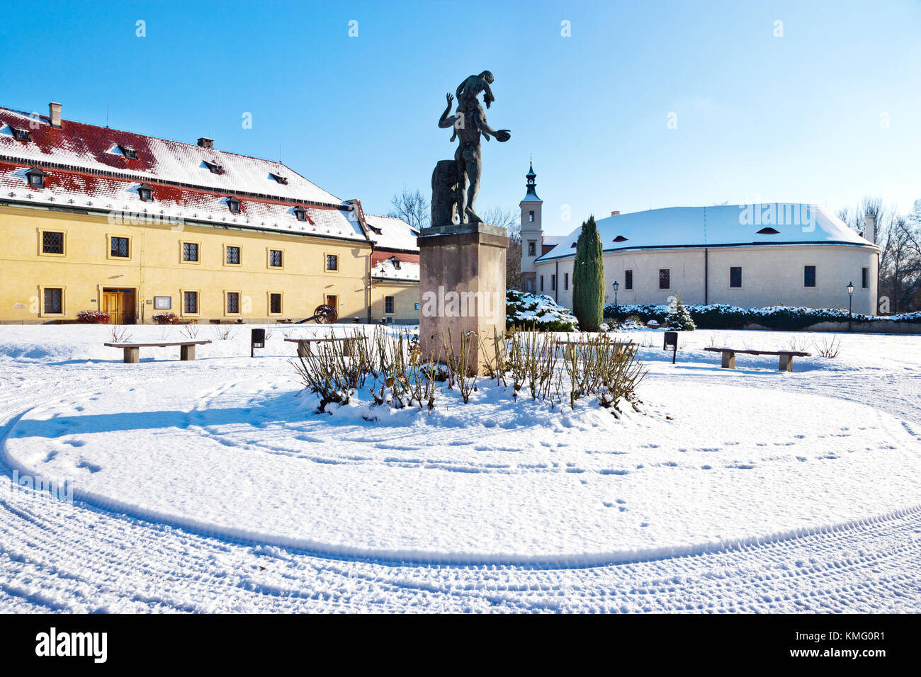 former water castle, town Roztoky near Prague, Czech republic - museum ...