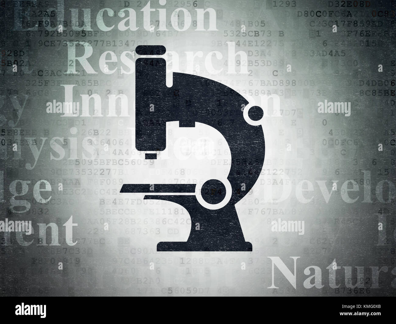 Microscope word cloud concept science hi-res stock photography and ...