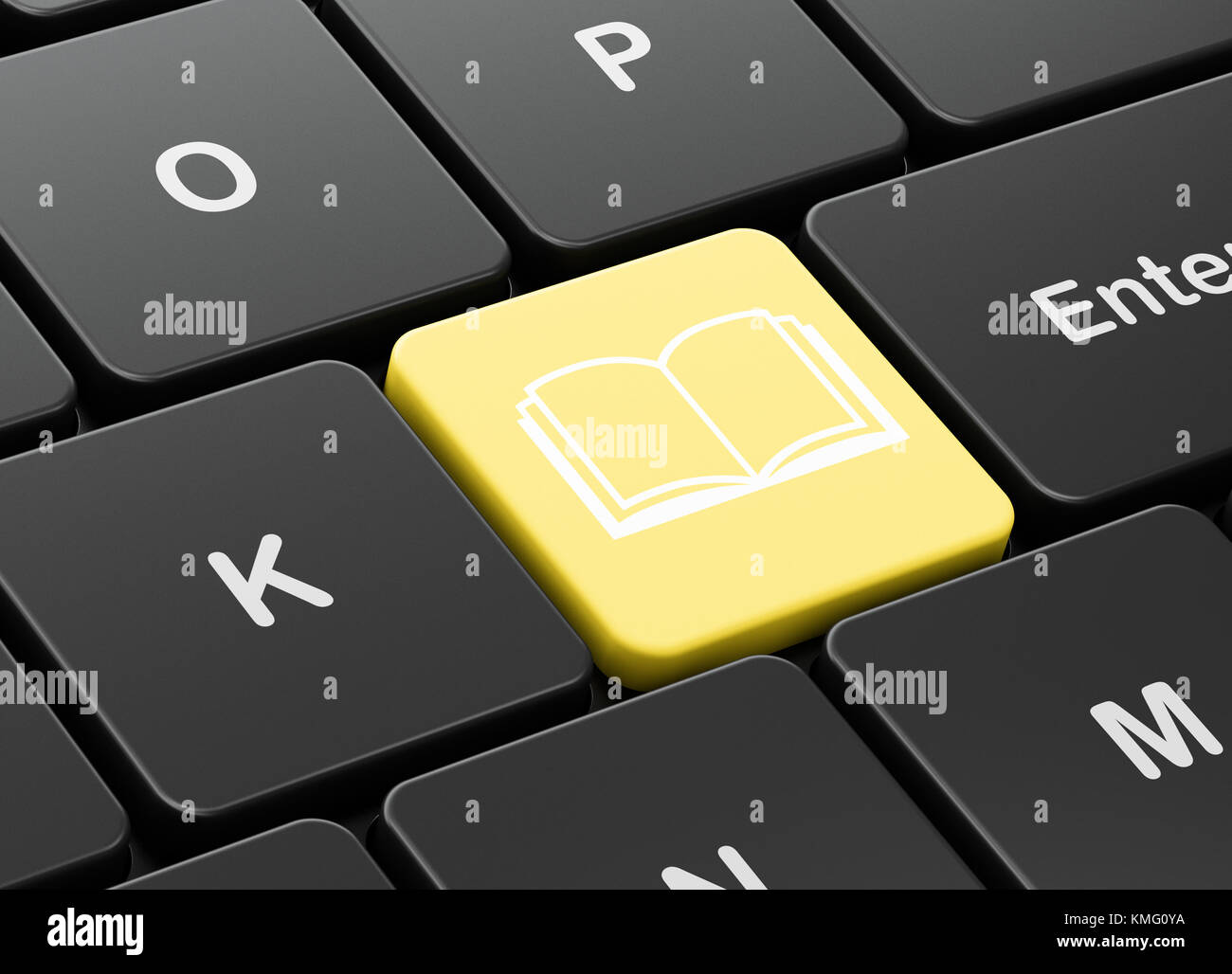 Science concept: Book on computer keyboard background Stock Photo - Alamy