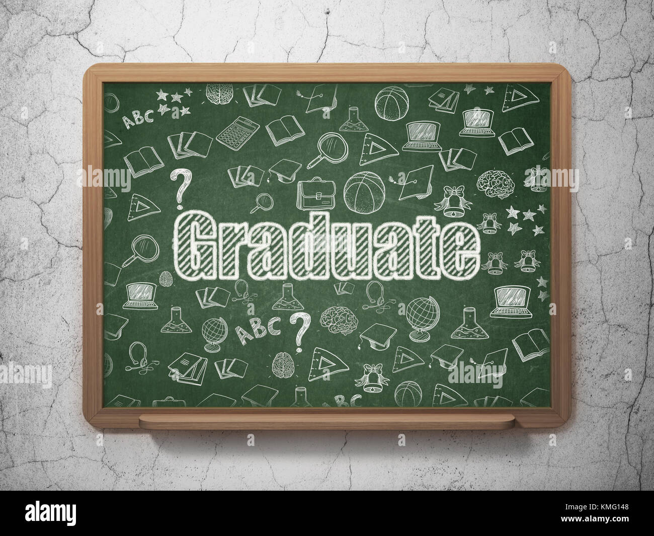 Education concept: Graduate on School board background Stock Photo - Alamy