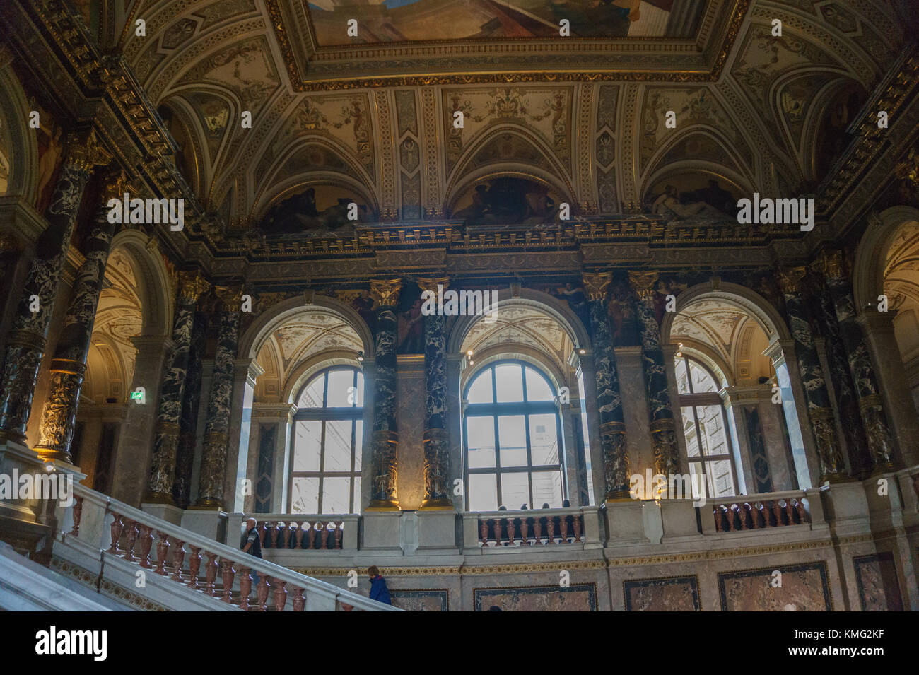 Interior of Kunsthistorisches (Museum of Art History) and gallery rooms ...