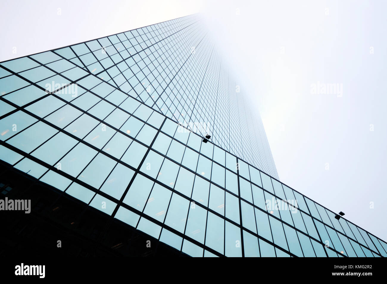 Detail of glass and steal office building in the fogg, architectural ...