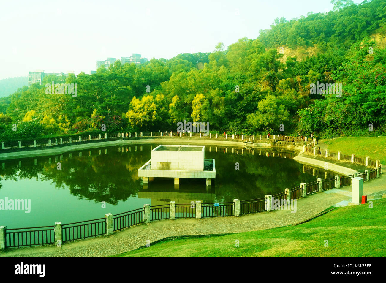 Ponds and surrounding natural landscapes Stock Photo - Alamy