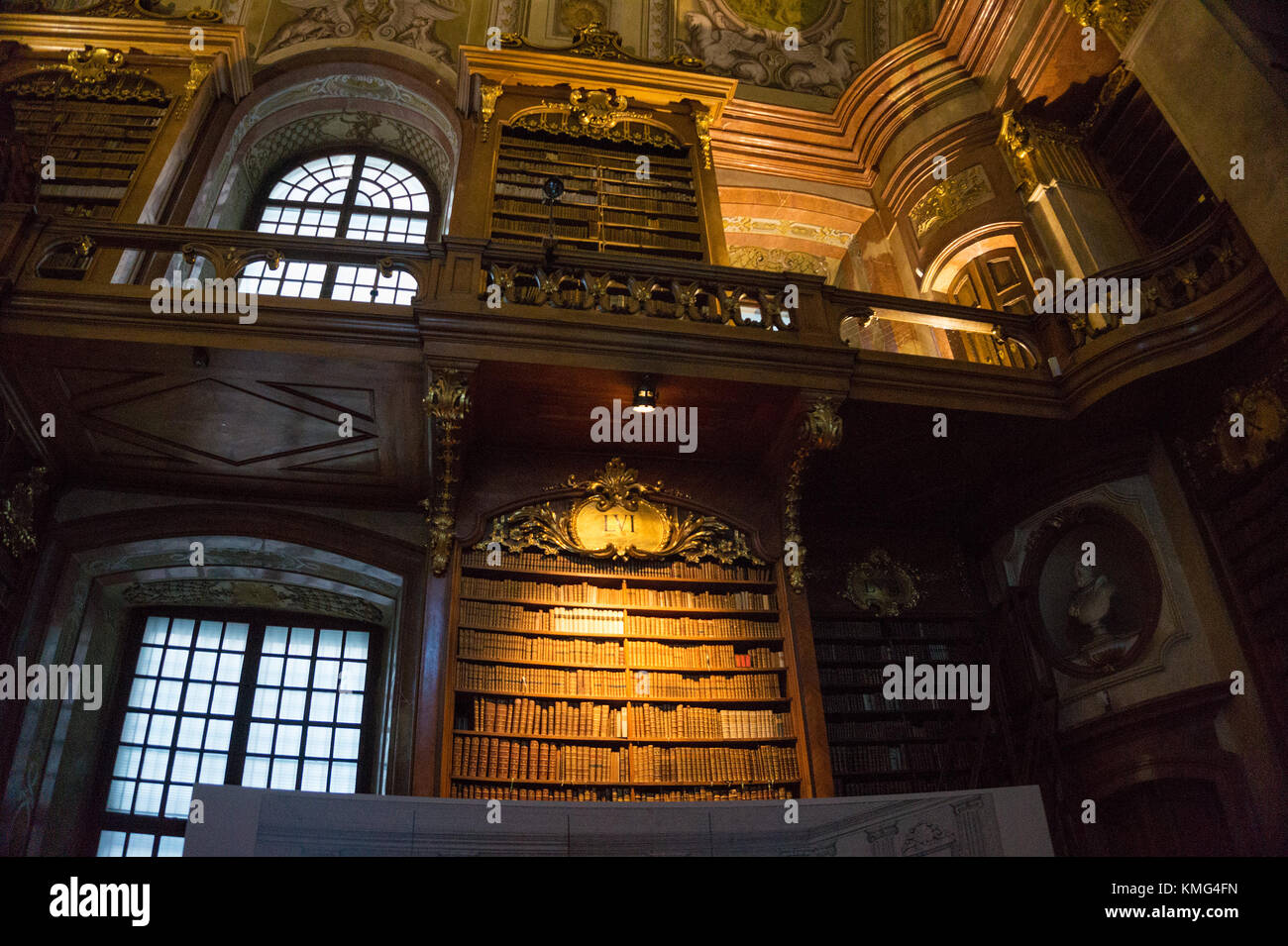 Interior of the Austrian National public Library in Vienna, Austria ...