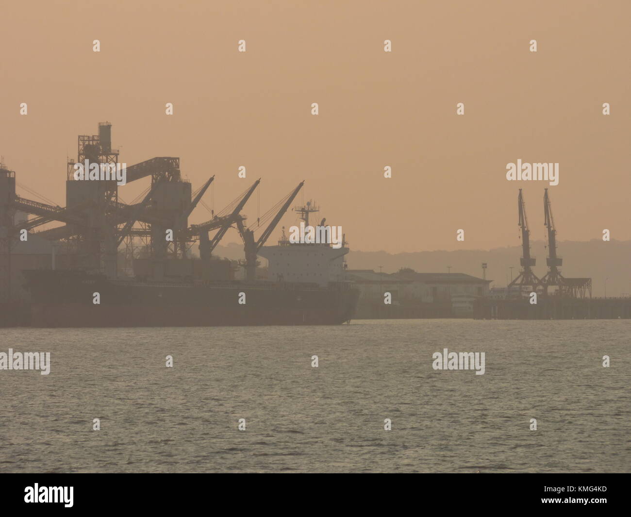 Port operations logistics cargo bulk Cargill quay dock jetty Santarem ...