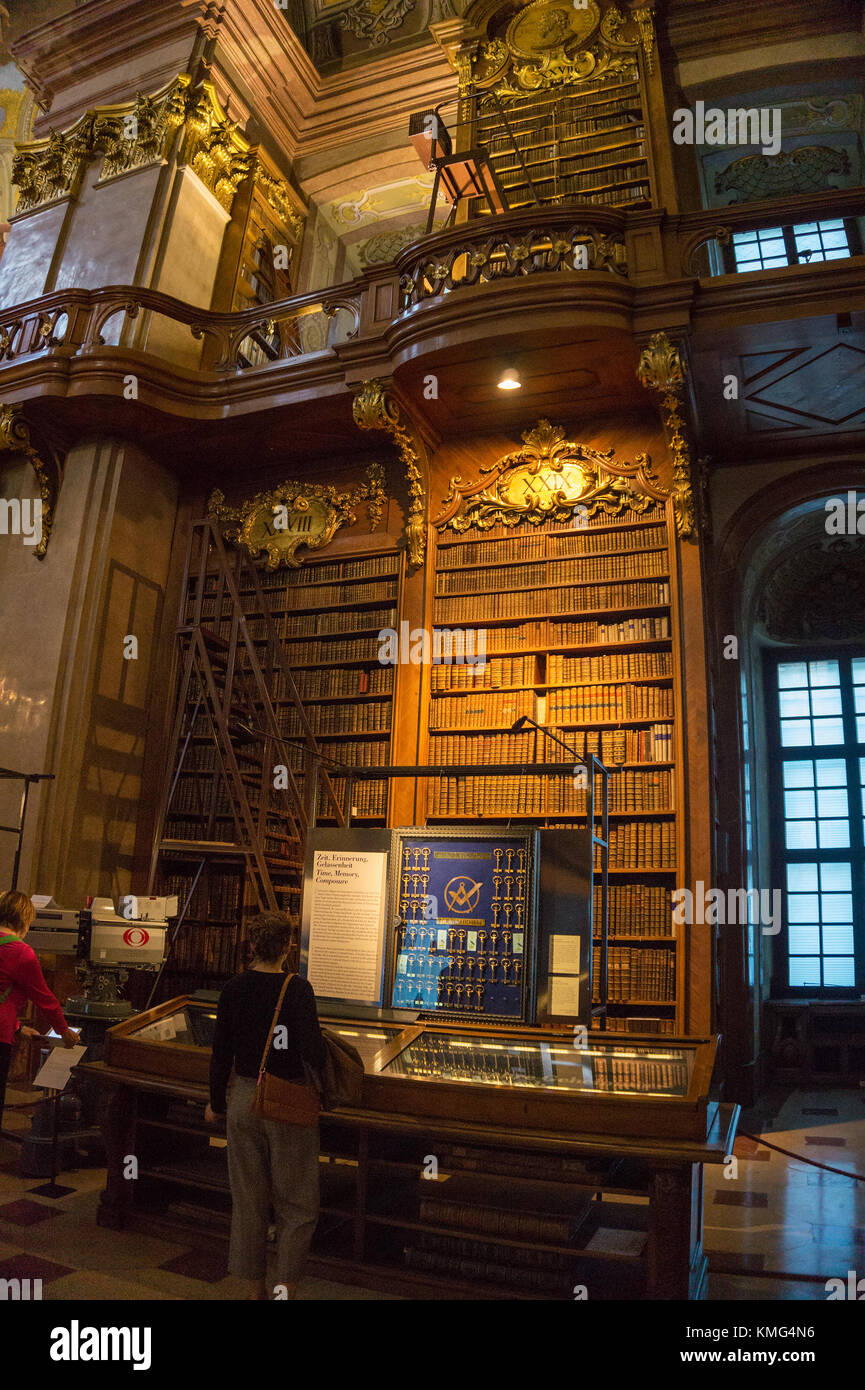 Interior of the Austrian National public Library in Vienna, Austria ...