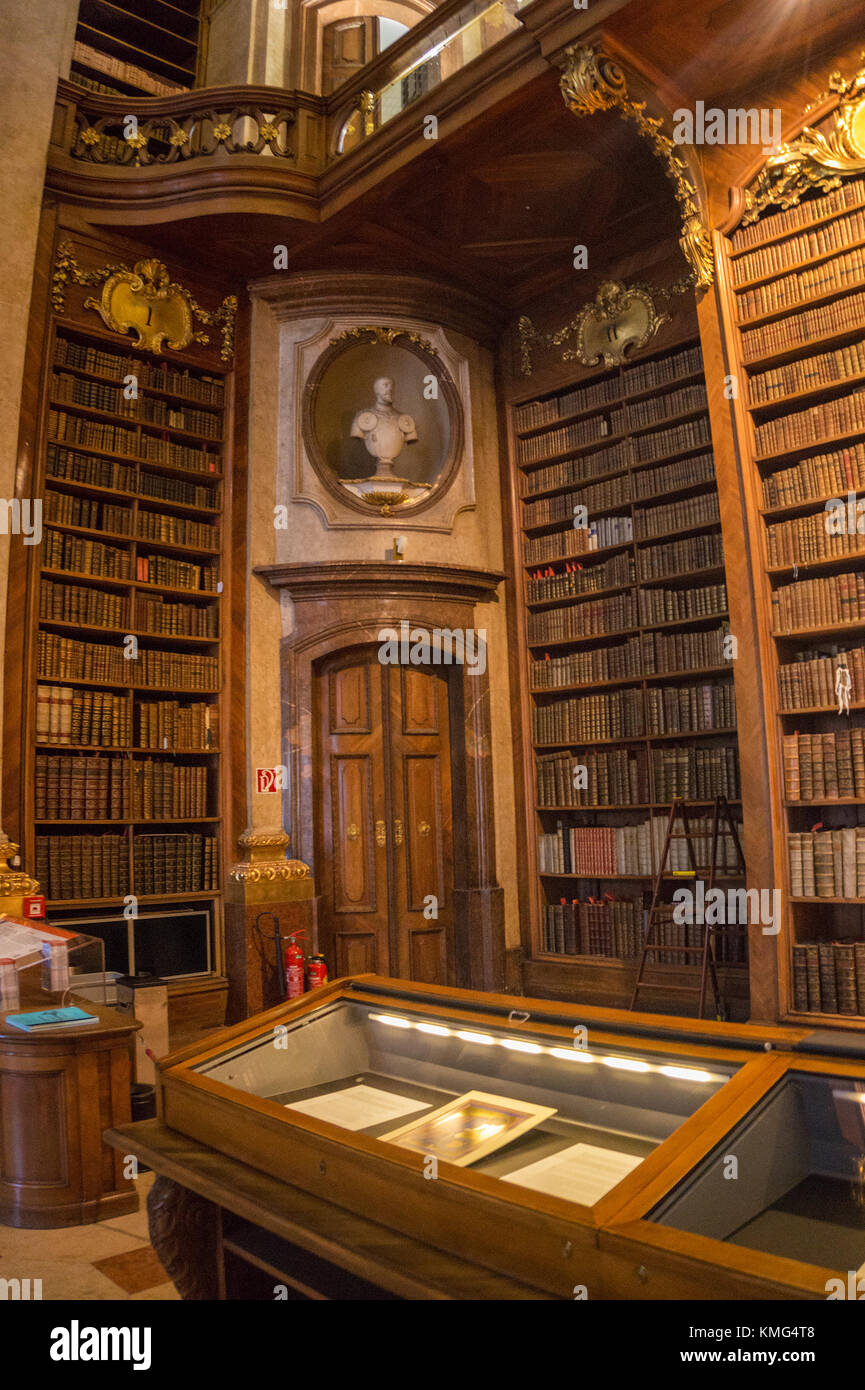 Interior of the Austrian National public Library in Vienna, Austria ...
