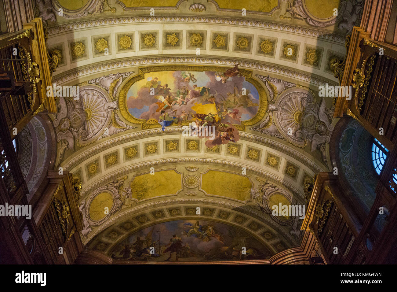 Interior of the Austrian National public Library in Vienna, Austria ...