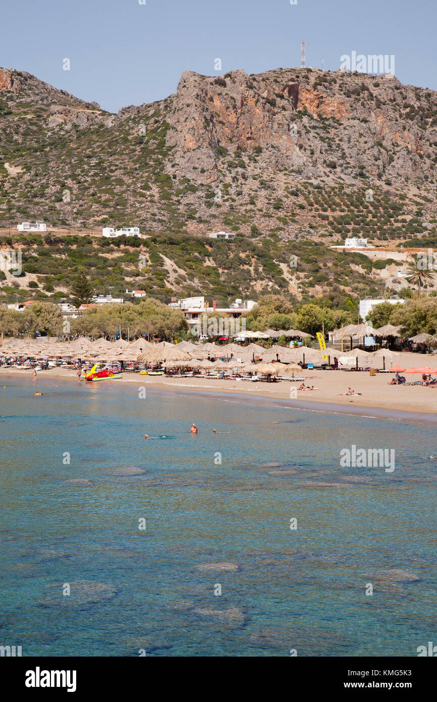 Paleohora village, Pahia Ammos beach, Crete island, Greece, Europe ...