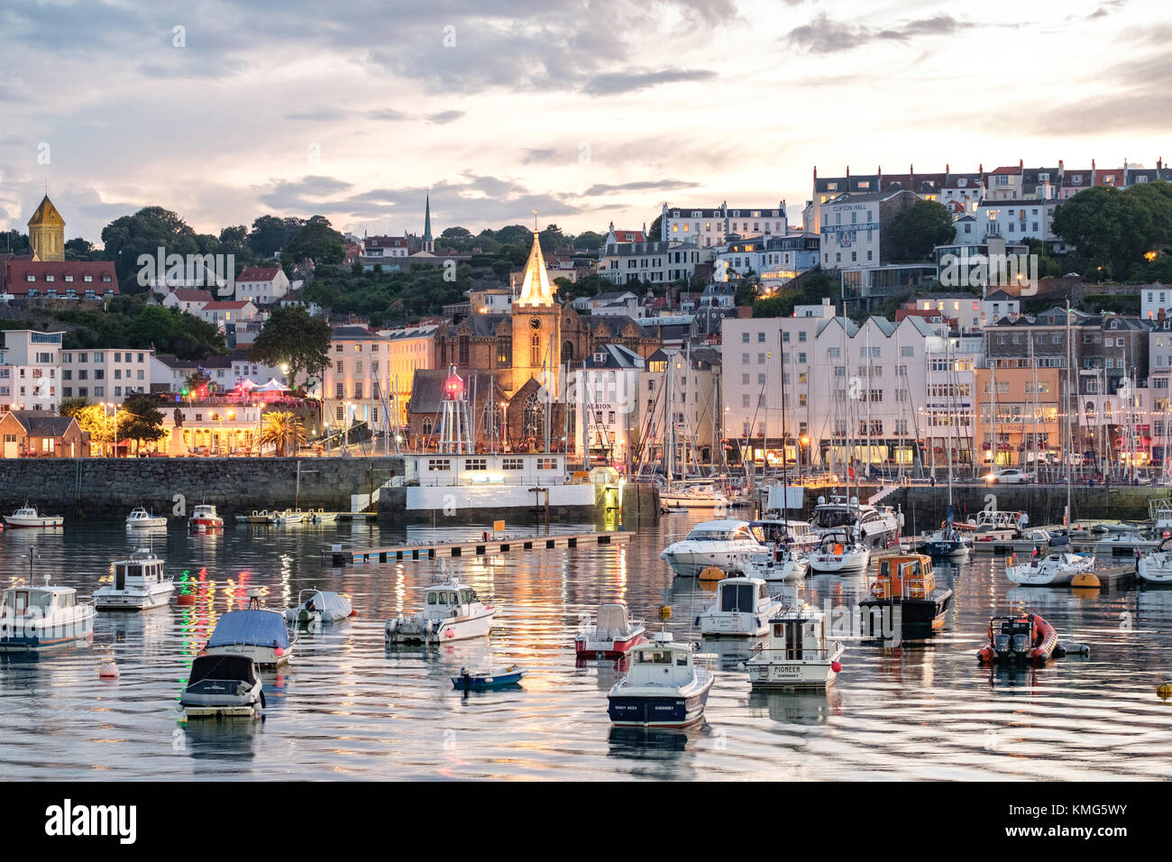 St Peter Port Skyline Stock Photo - Alamy