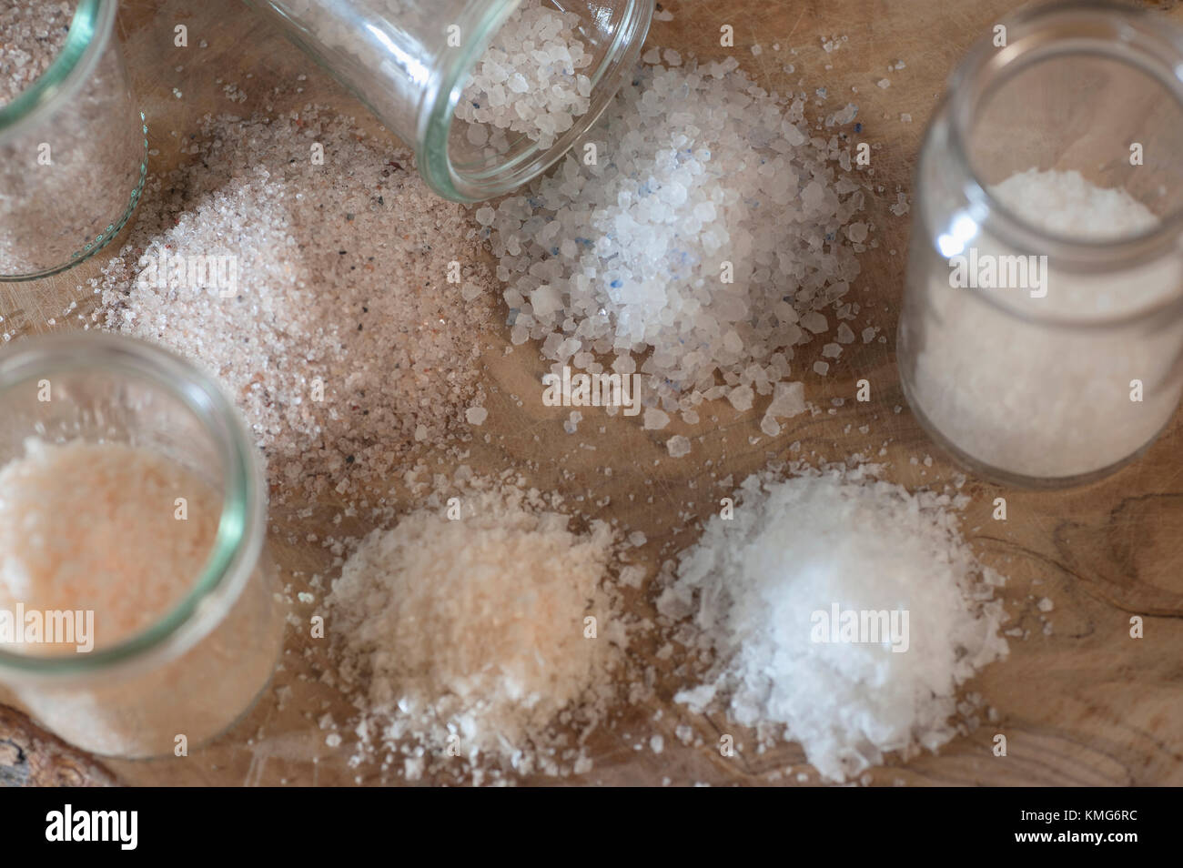 Glass with variety of salt Stock Photo - Alamy