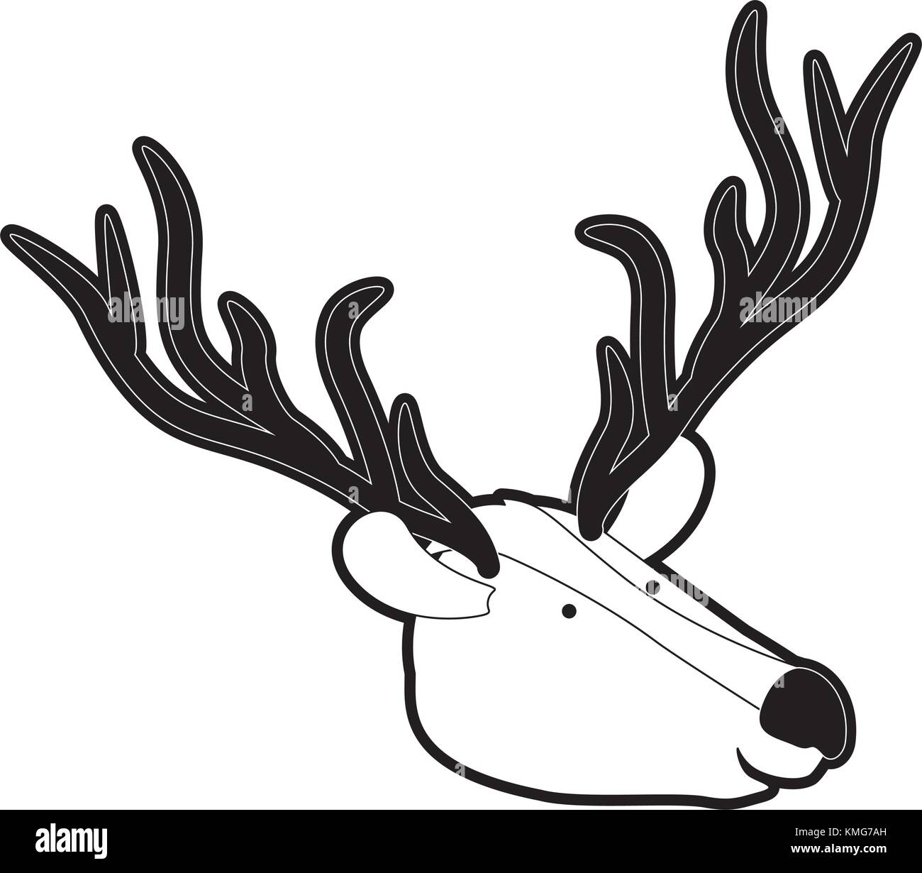 Deer cartoon in outdoor Cut Out Stock Images & Pictures - Alamy