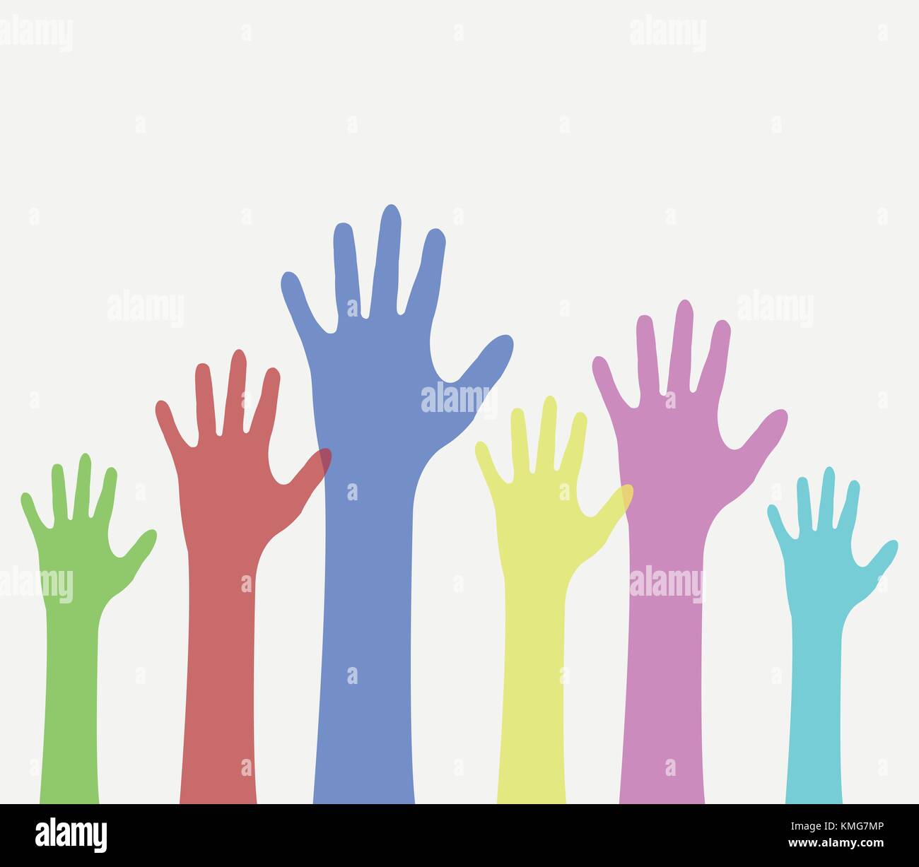 Colored people voting hi-res stock photography and images - Alamy
