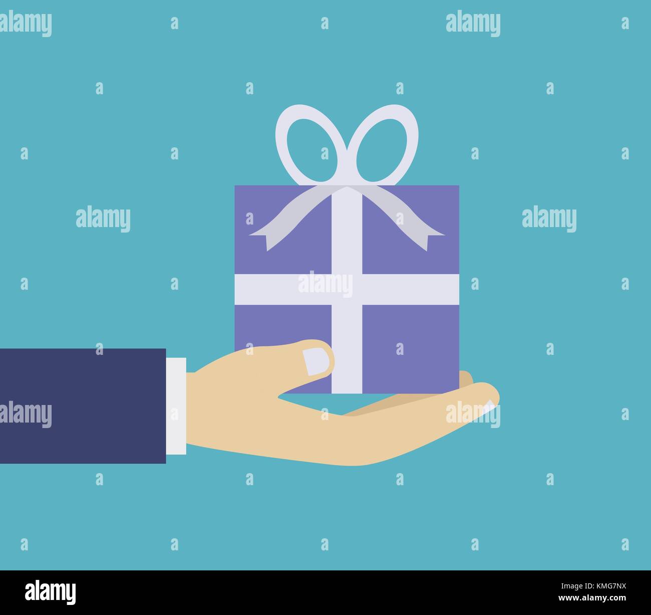 hand with gift Stock Vector Image & Art - Alamy