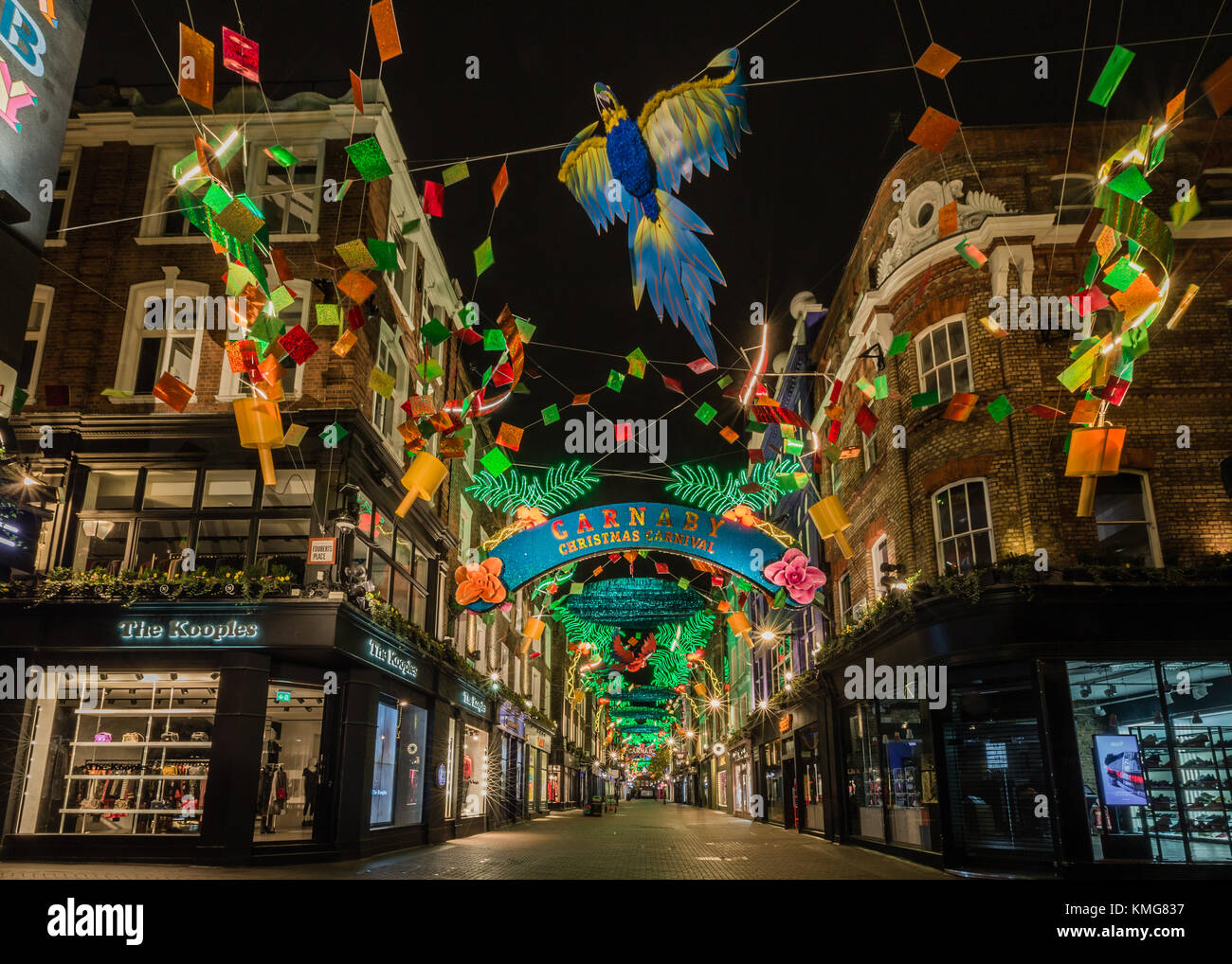 Carnaby Street Christmas Lights Stock Photo - Alamy