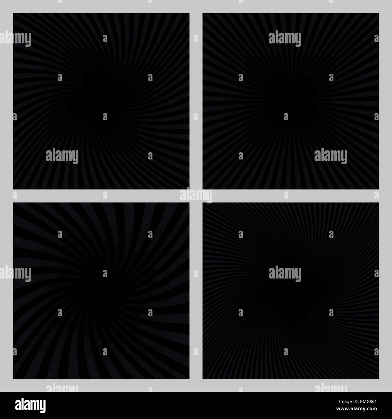 Black spiral ray and starburst background set Stock Vector Image & Art ...