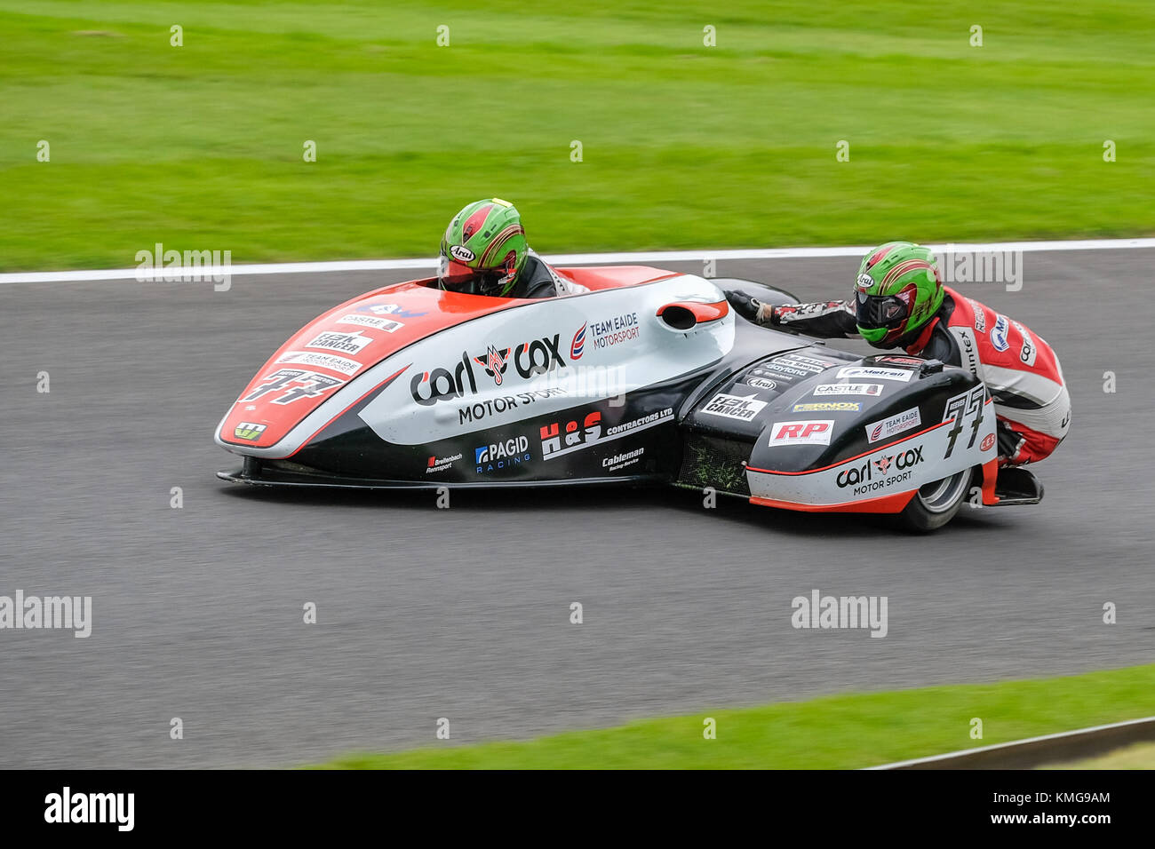 Tim and Tristan Reeves during the Hyundai British Sidecar Championship ...