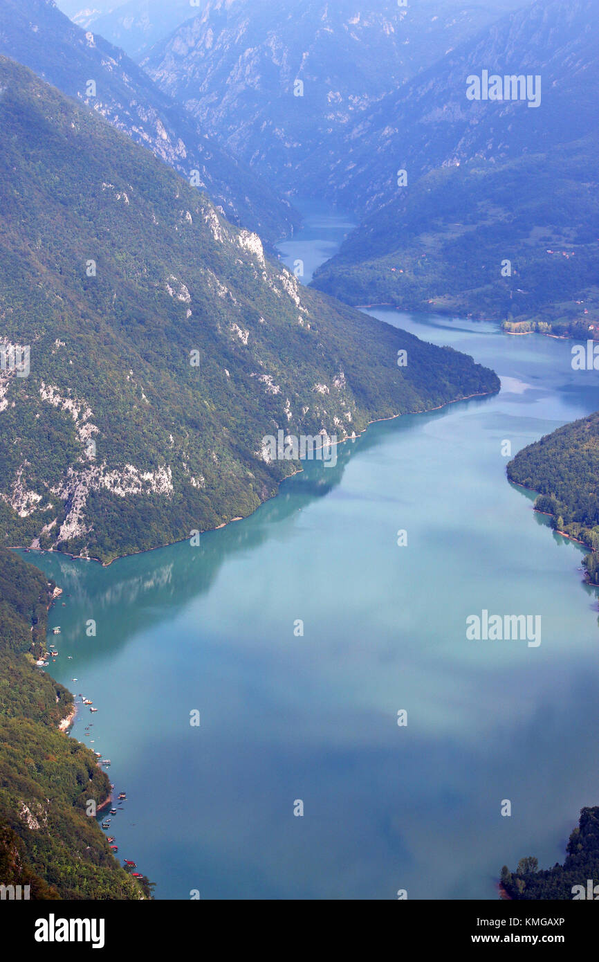 Drina river canyon Banjska stena viewpoint Tara mountain Serbia Stock ...
