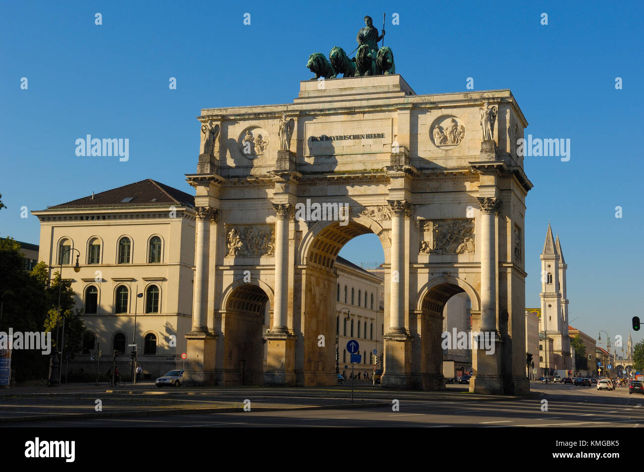 The Siegestor, Triumphal Arch, Victory Gate, Munich. Bavaria. Germany ...