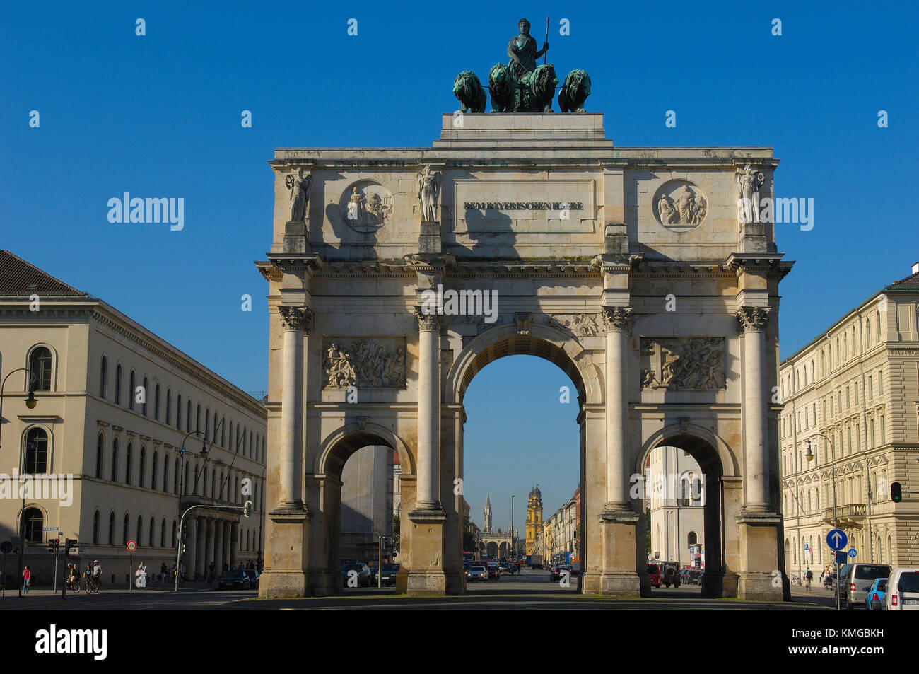 The Siegestor, Triumphal Arch, Victory Gate, Munich. Bavaria. Germany ...