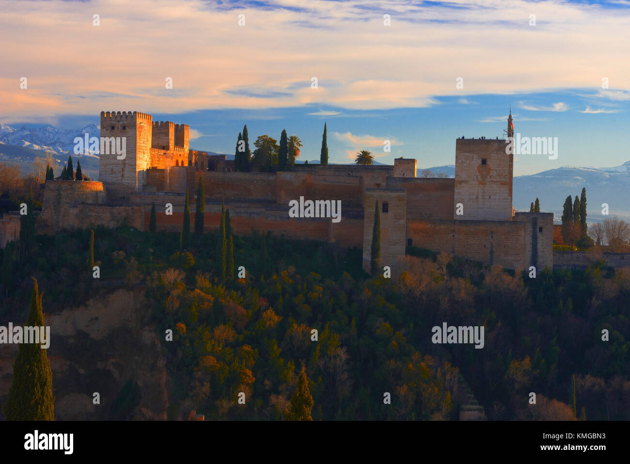 Alhambra, Alcazaba, UNESCO World Heritage Site, Sierra Nevada and la ...