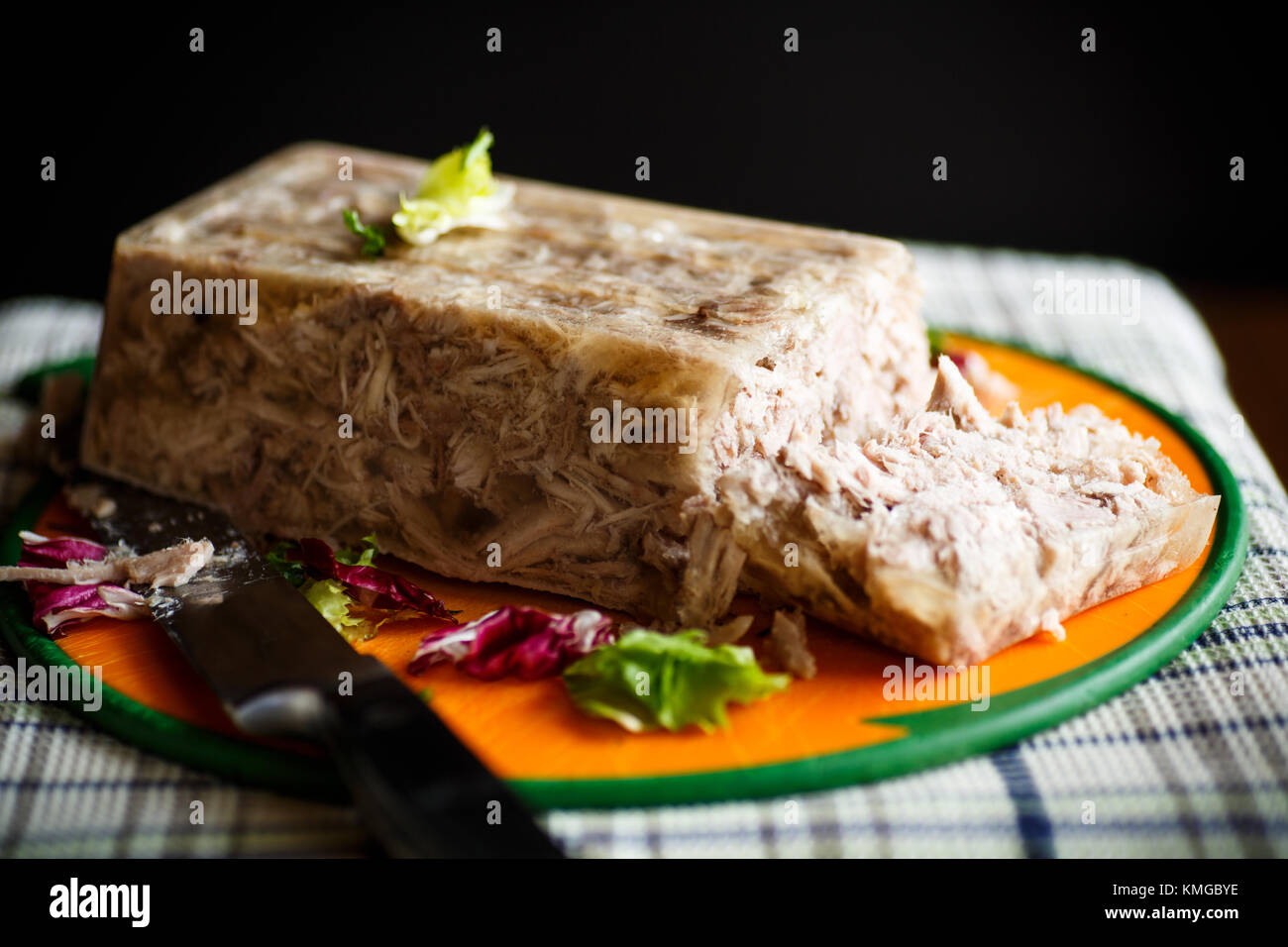 jellied jelly meat Stock Photo - Alamy