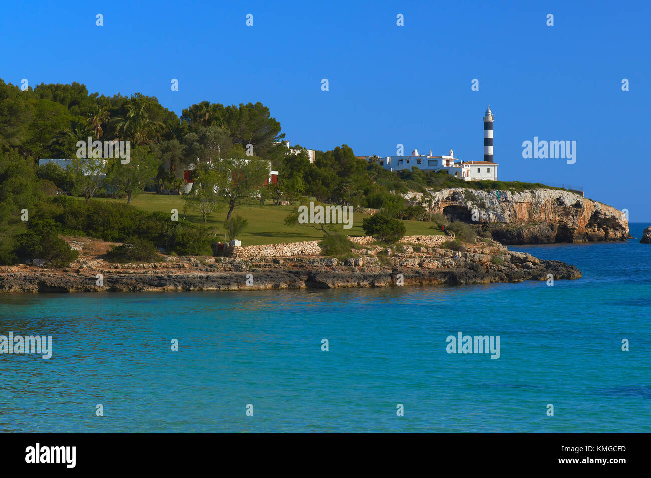 Mallorca, Porto Colom, Punta de Ses Crestes lighthouse, Felanitx, Palma ...