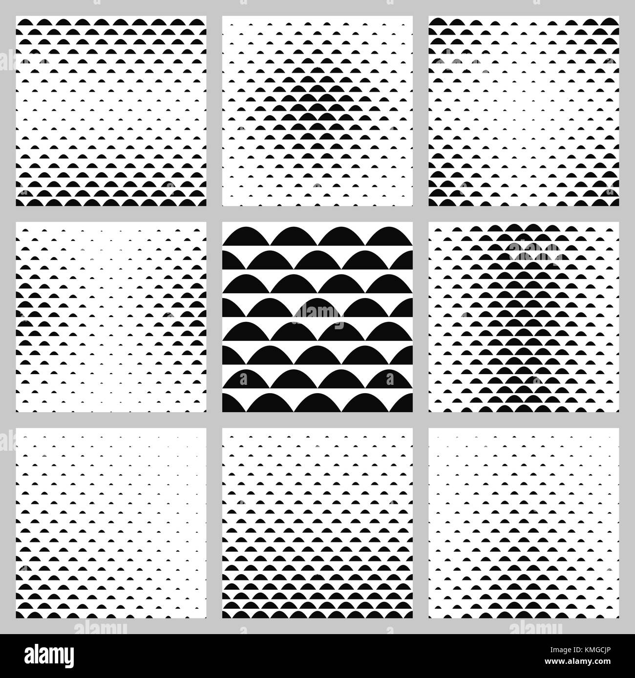 Black and white curved shape pattern set Stock Vector Image & Art - Alamy