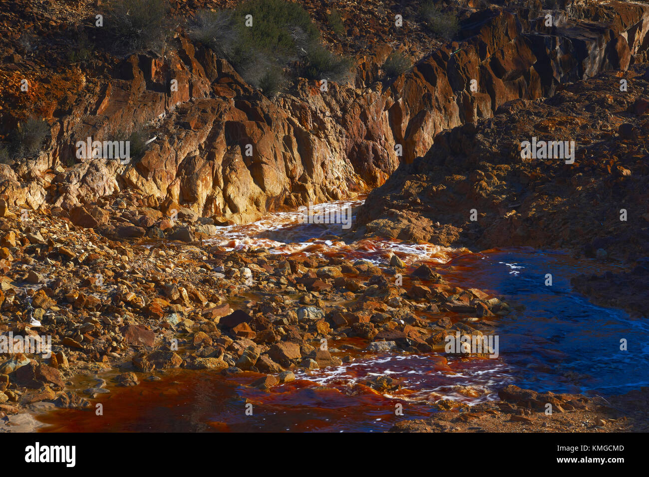 Rio Tinto, Tinto River, Rio Tinto mines, Huelva province, Andalusia ...