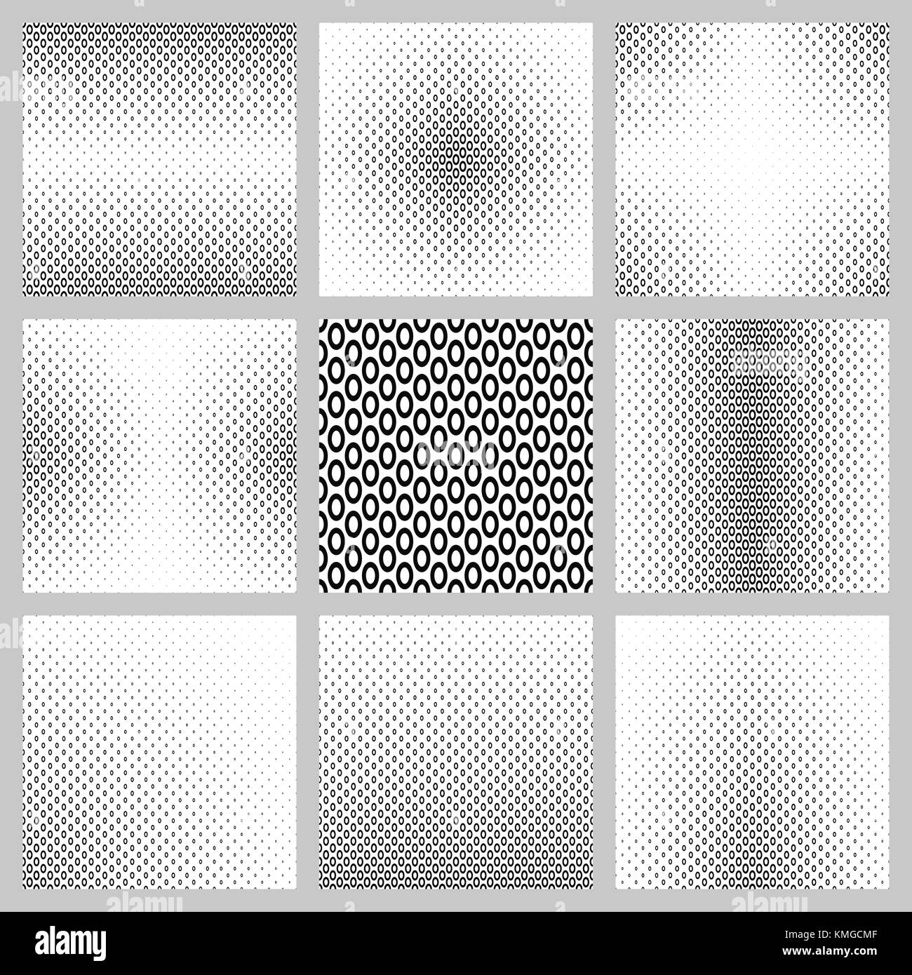 Monochrome ellipse pattern background design set Stock Vector Image ...