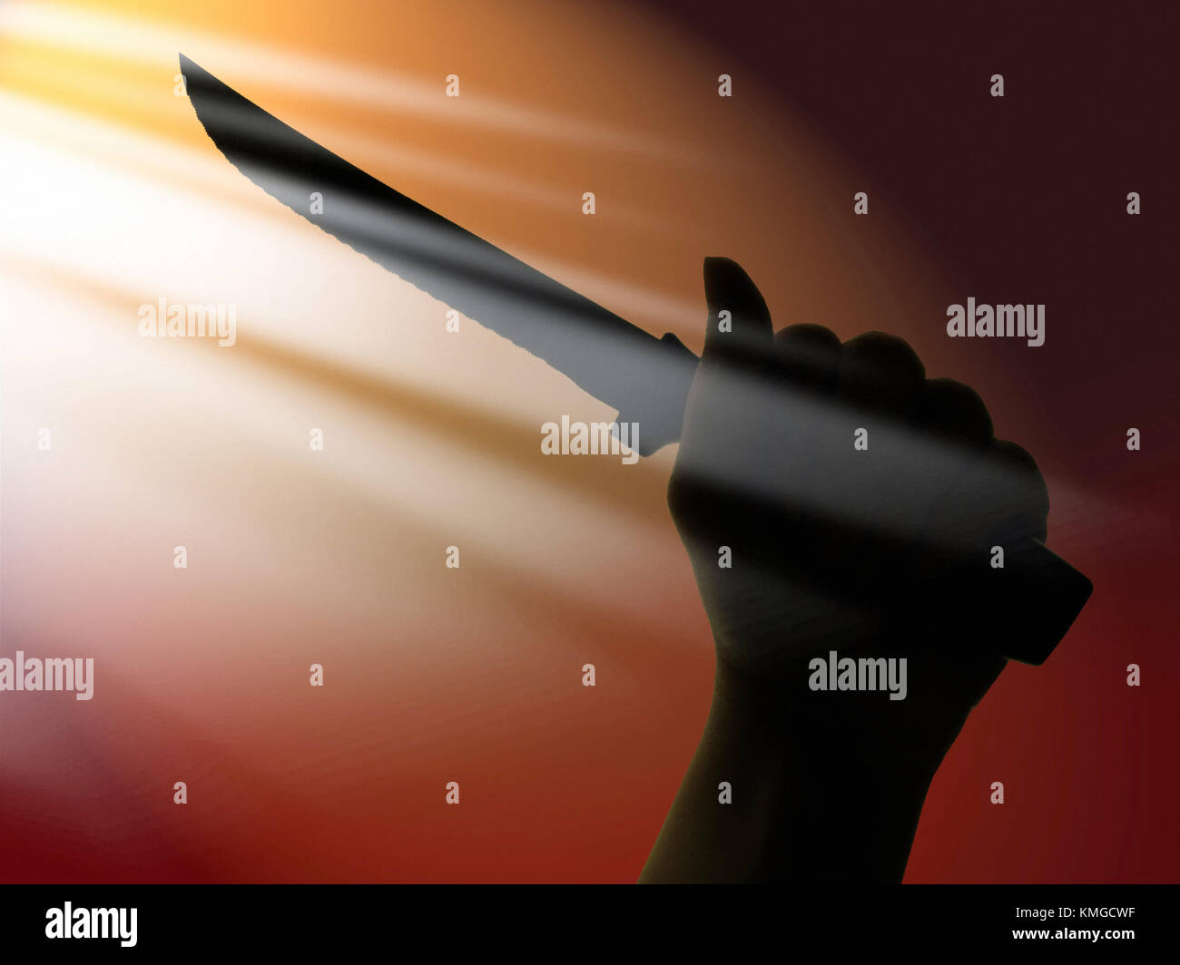 attack with a knife - murder and criminality Stock Photo - Alamy