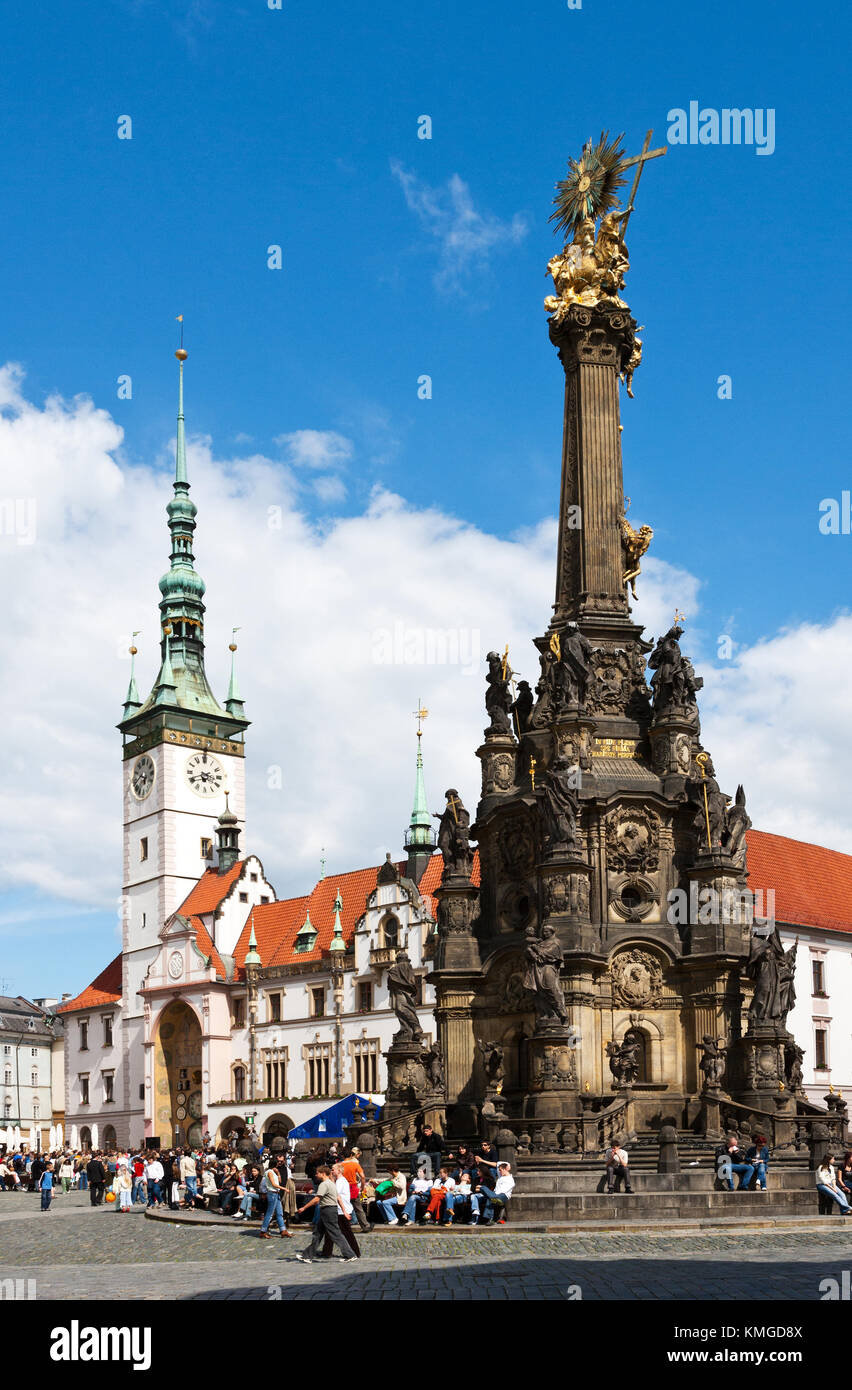 OLOMOUC, CZECH REPUBLIC - MAY 10, 2013: The holy trinity column (UNESCO ...