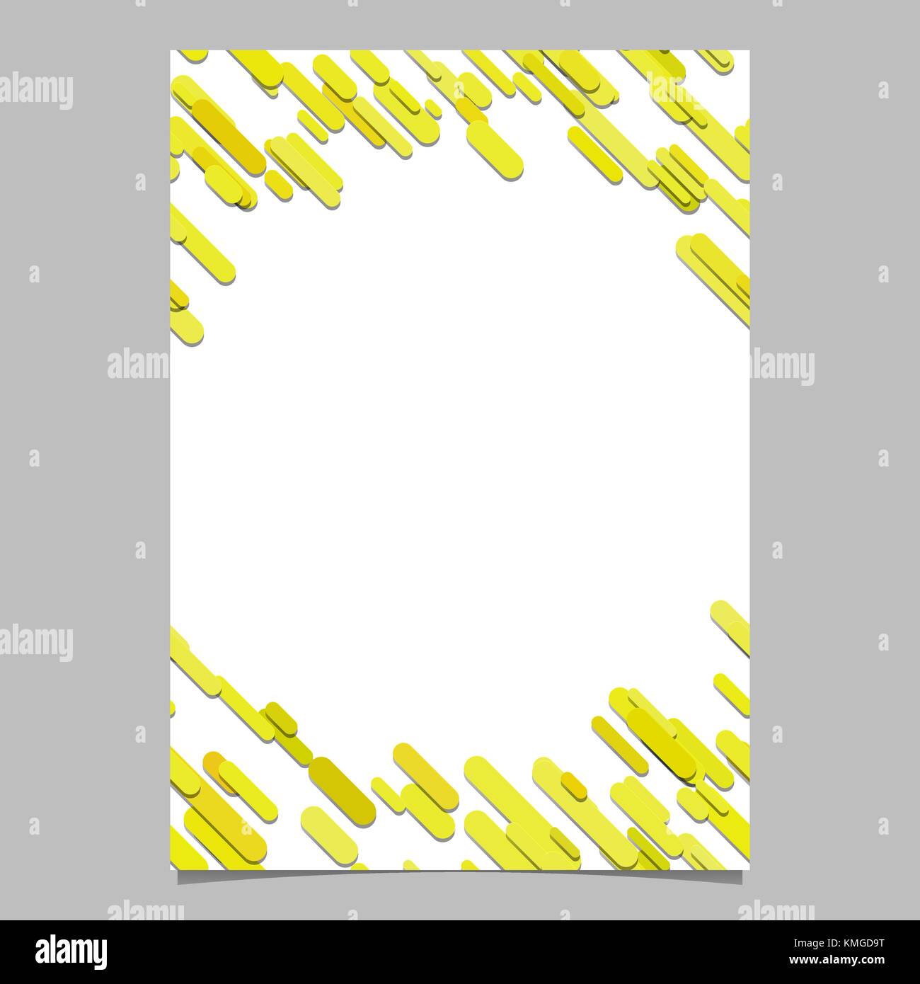 Abstract Random Diagonal Rounded Stripe Pattern Brochure Template Trendy Blank Vector