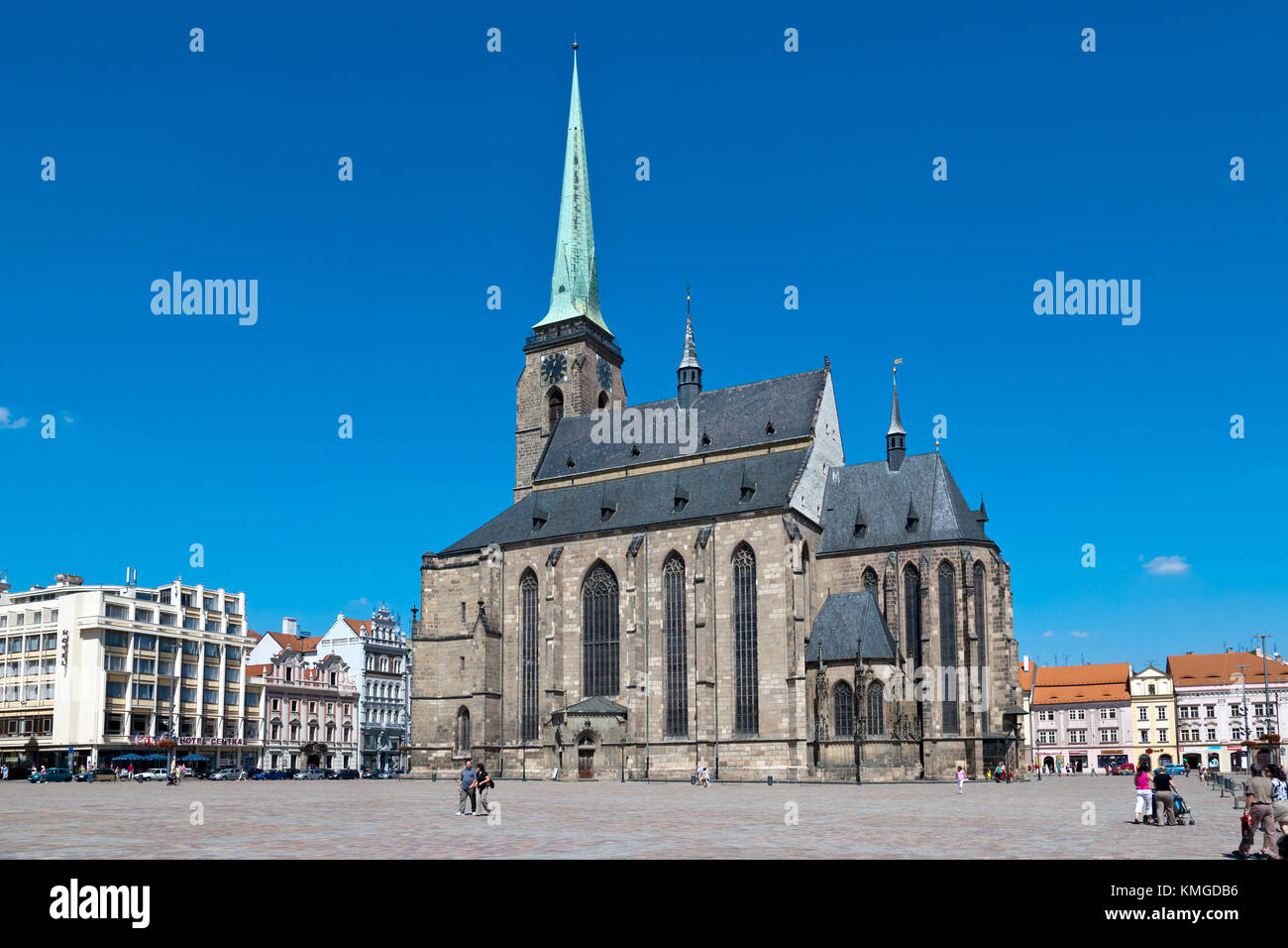 PLZEN, CZECH REPUBLIC - circa AUGUST - gothic Cathedral of St ...