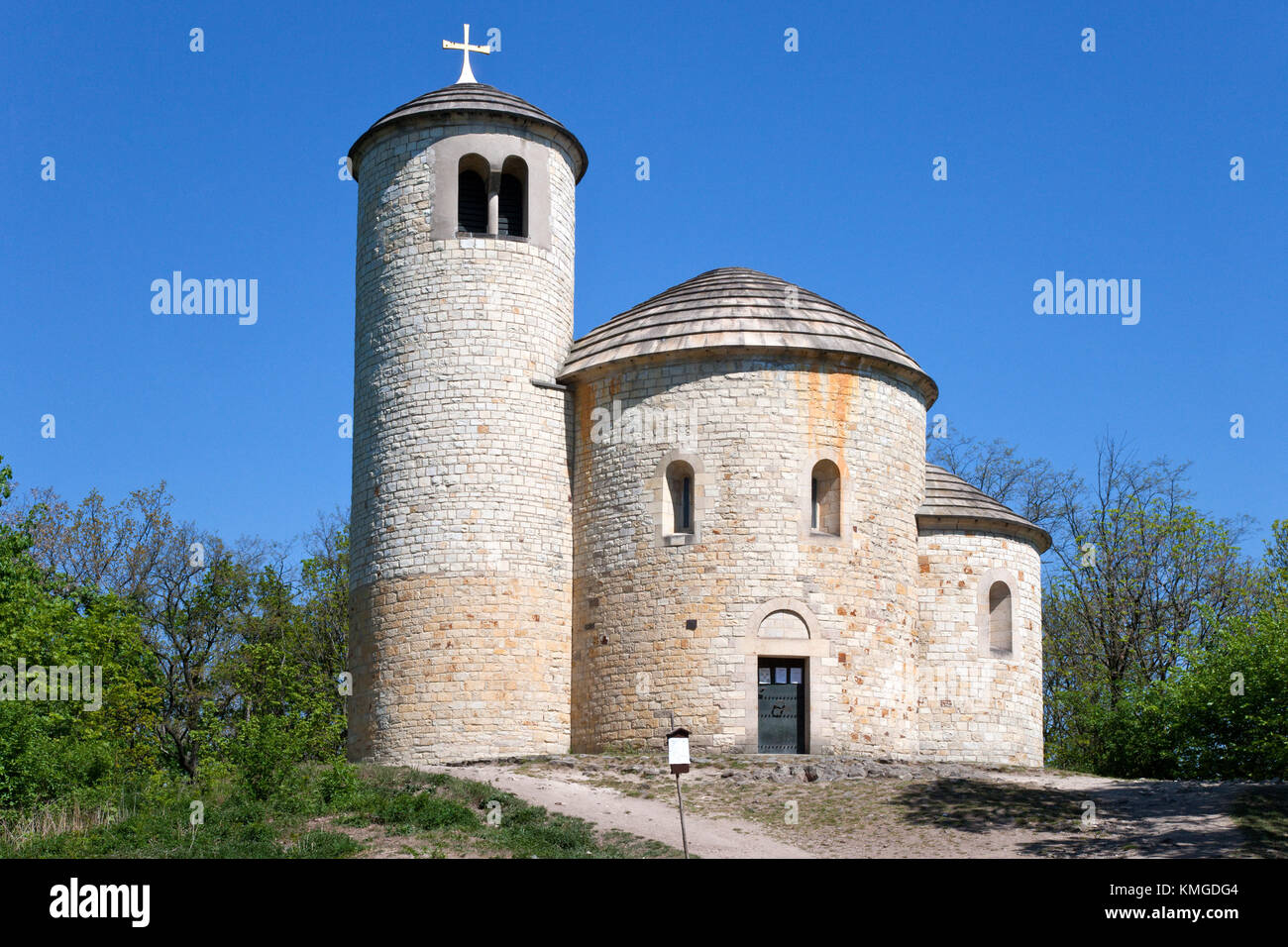 st. Jiri and Vojtech romanesque rotunda from 1126 on Hora Rip Hill (national cultural landmark ...