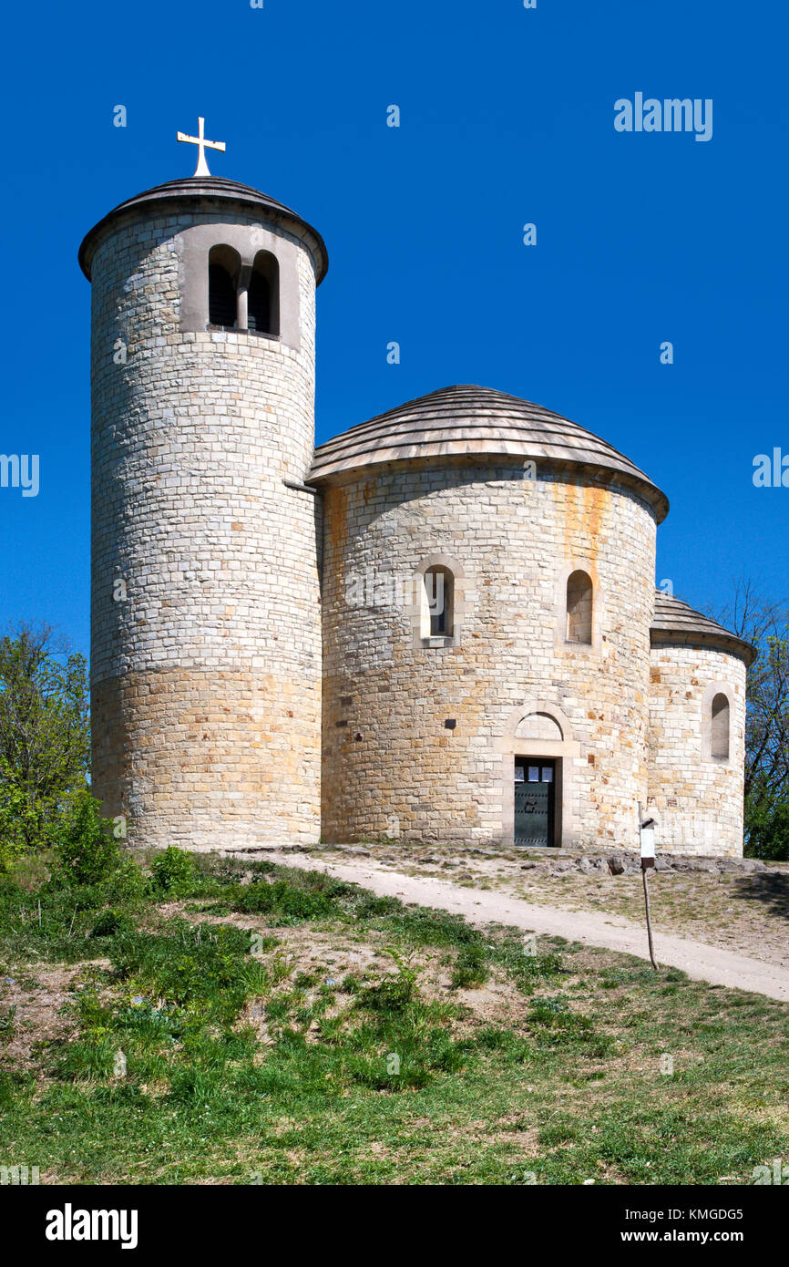 st. Jiri and Vojtech romanesque rotunda from 1126 on Hora Rip Hill (national cultural landmark ...