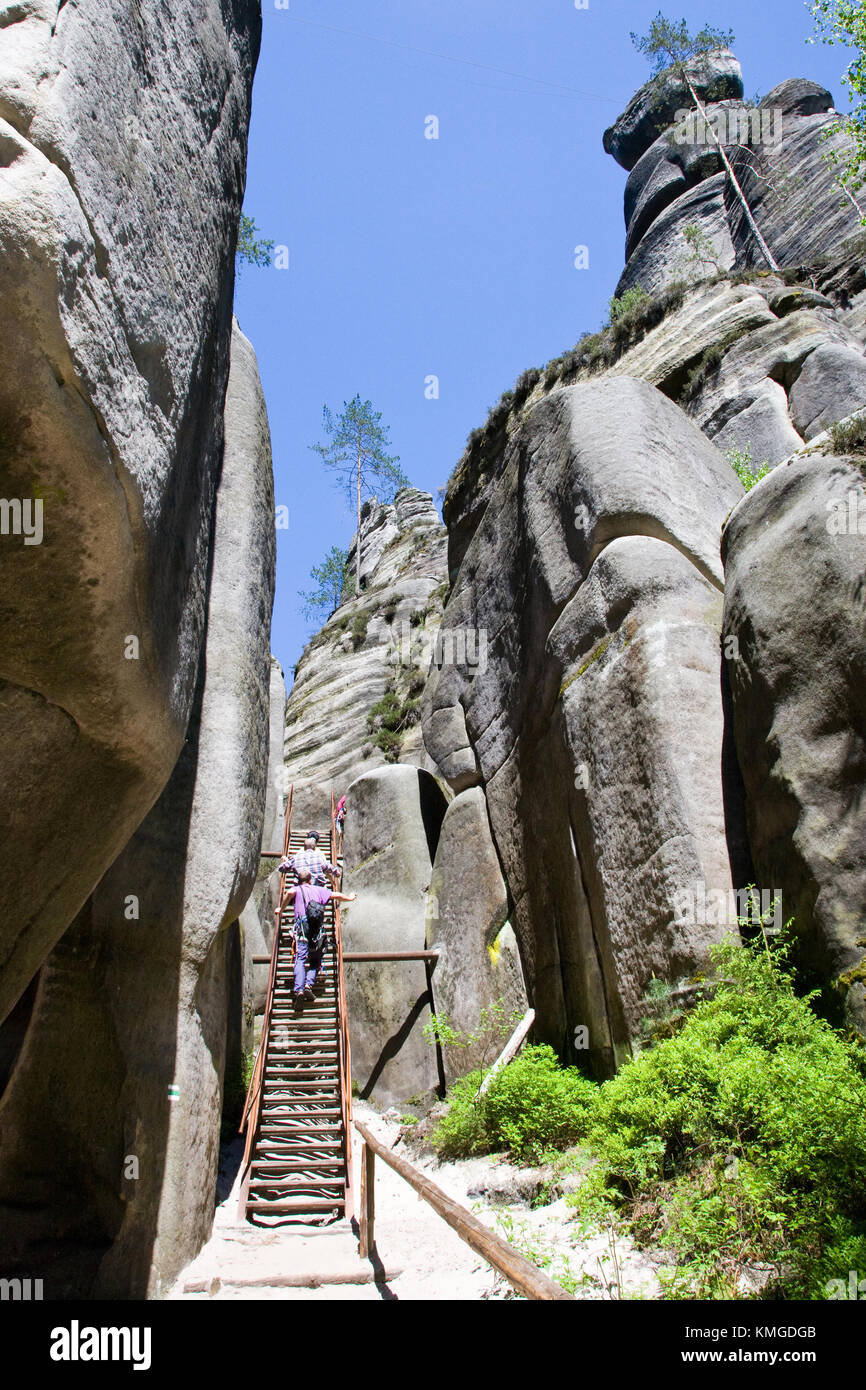 limestone Adrspach rock town and quarry lake - national natural ...
